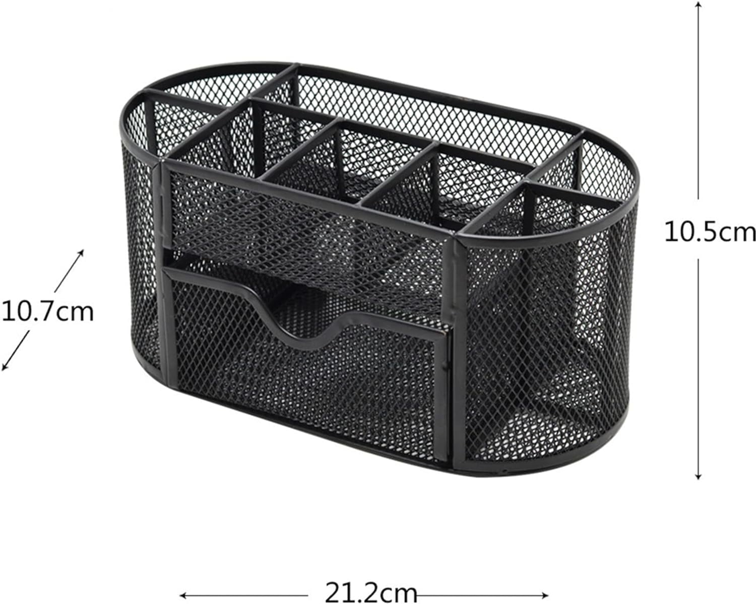 OPVM-Black Mesh Desk Organizer Desktop Office Supplies with 9 ...