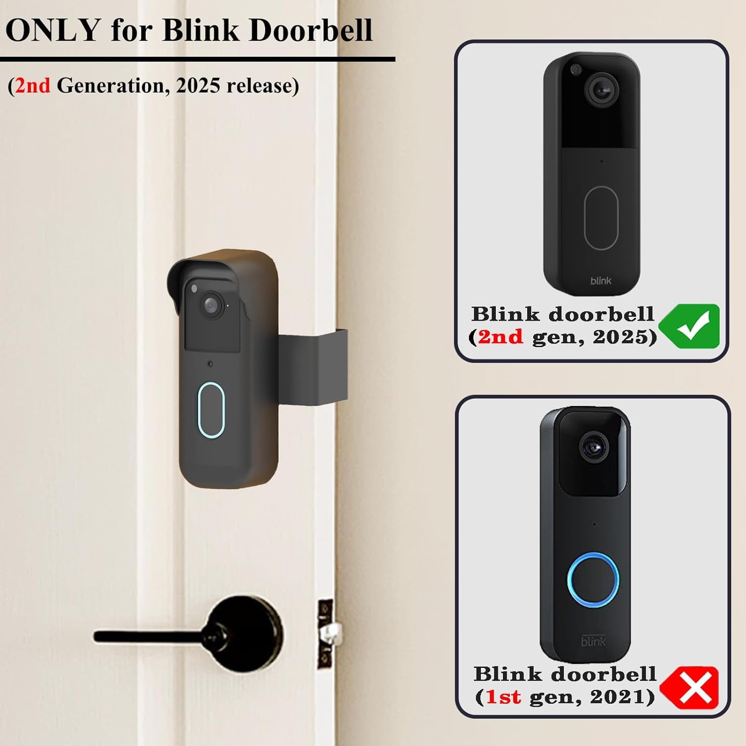 OPVM-Blink Doorbell Mount, Anti-Theft Doorbell Mount for Blink Video ...