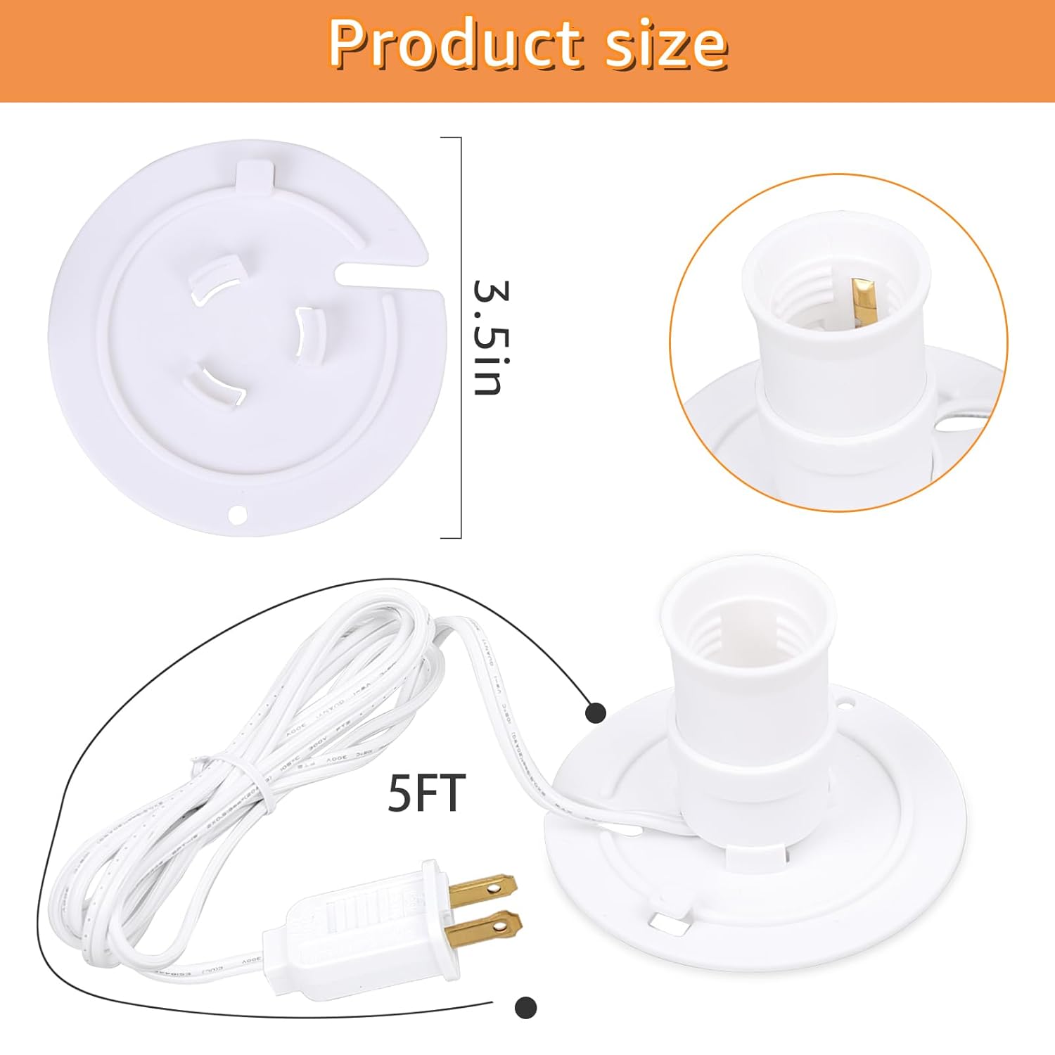 OPVM-Blow Mold Light Kit Replacement with E26/E27 Lamp Holder ...