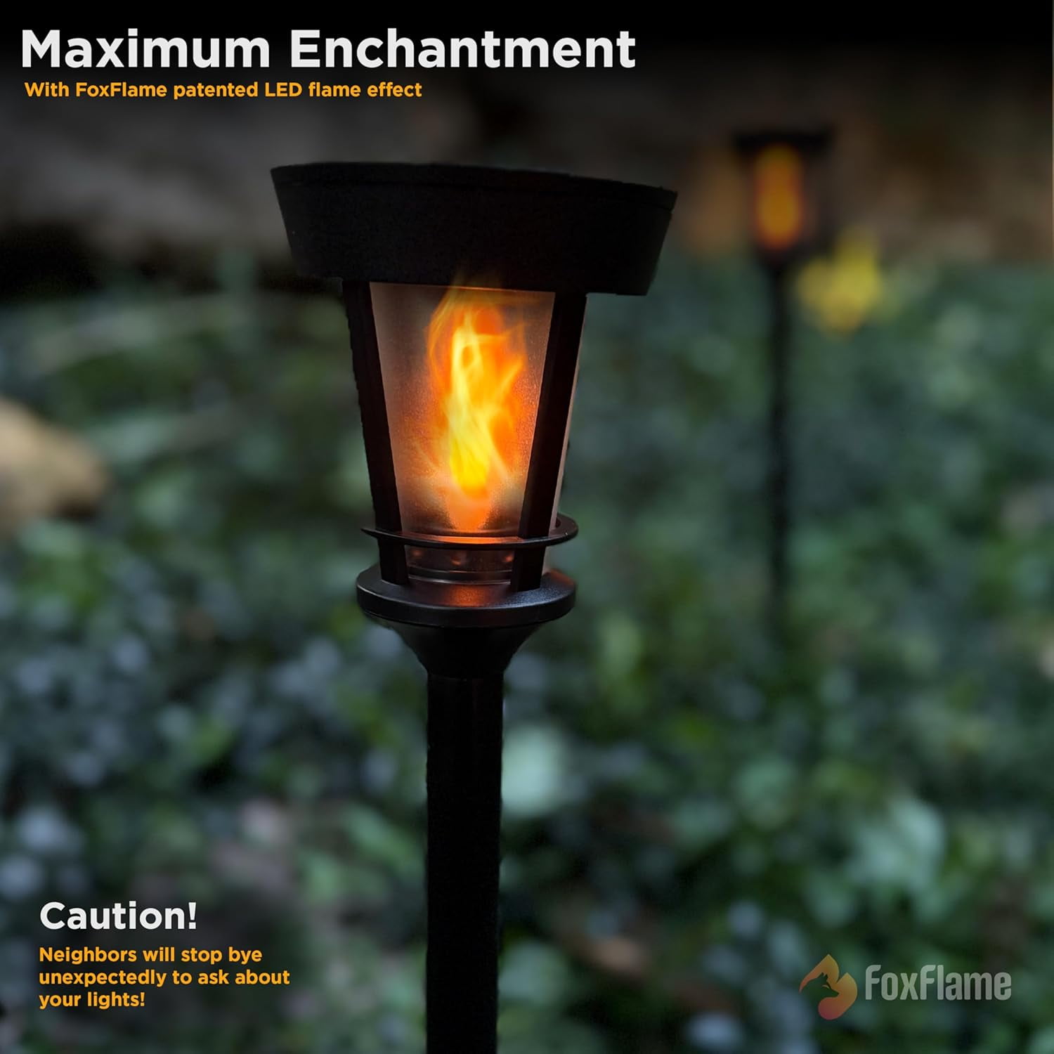 OPVM-Classic Solar Path Torch - Elegant Flickering Flame Effect with ...