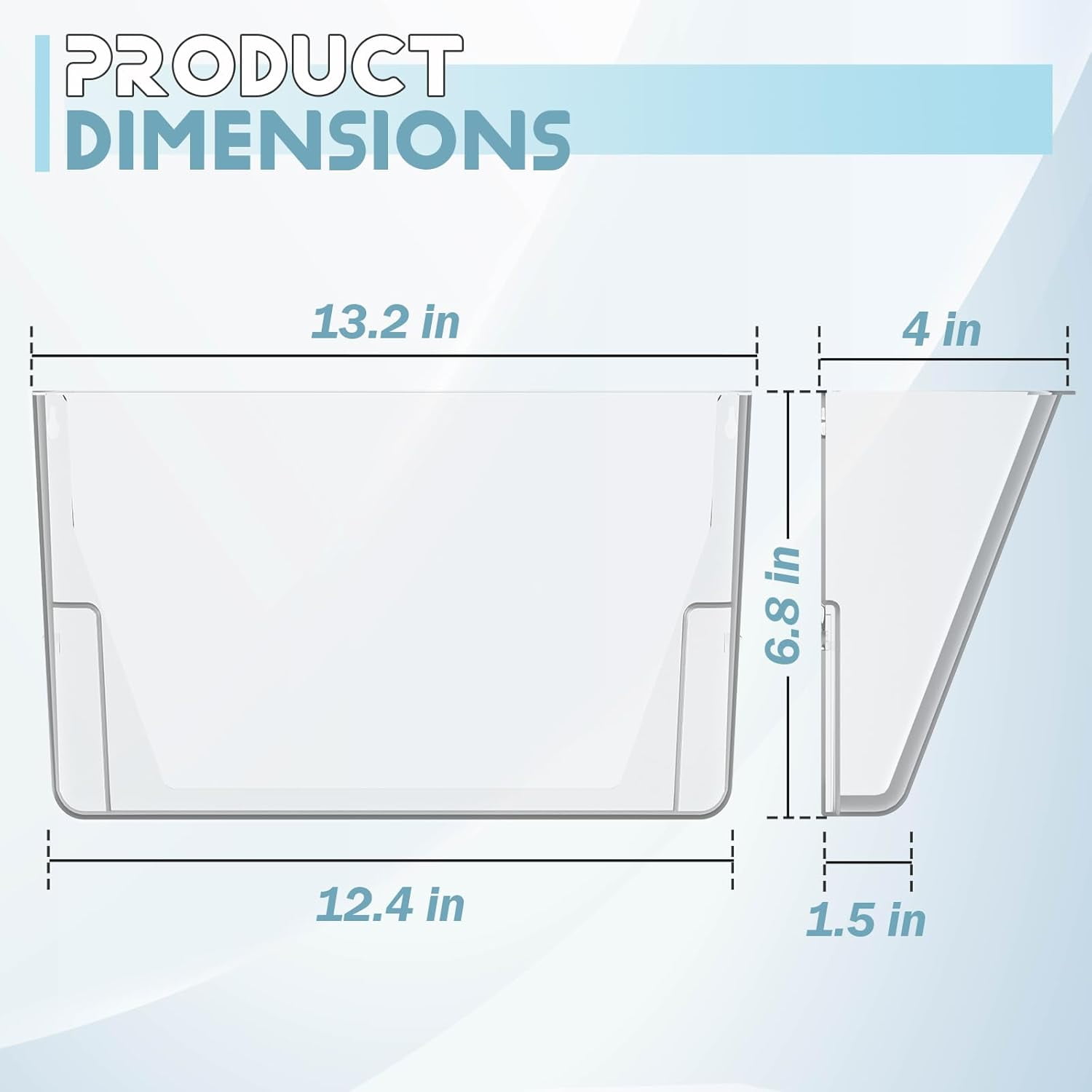 OPVM-Clear Acrylic Single Pocket, Plastic Hanging Wall Mount File ...