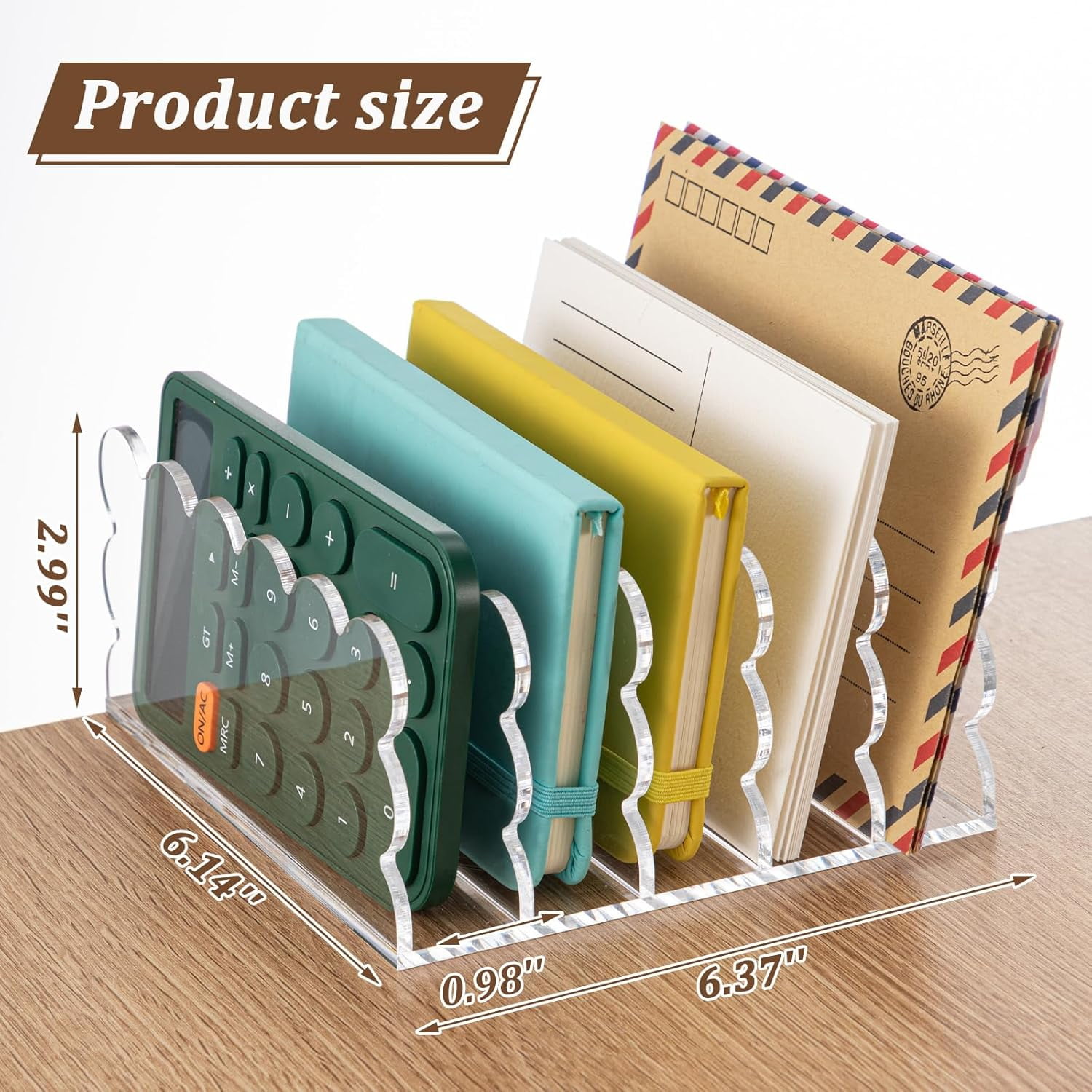 OPVM-Clear Desktop File Organizer Acrylic File Holder Multifunction ...