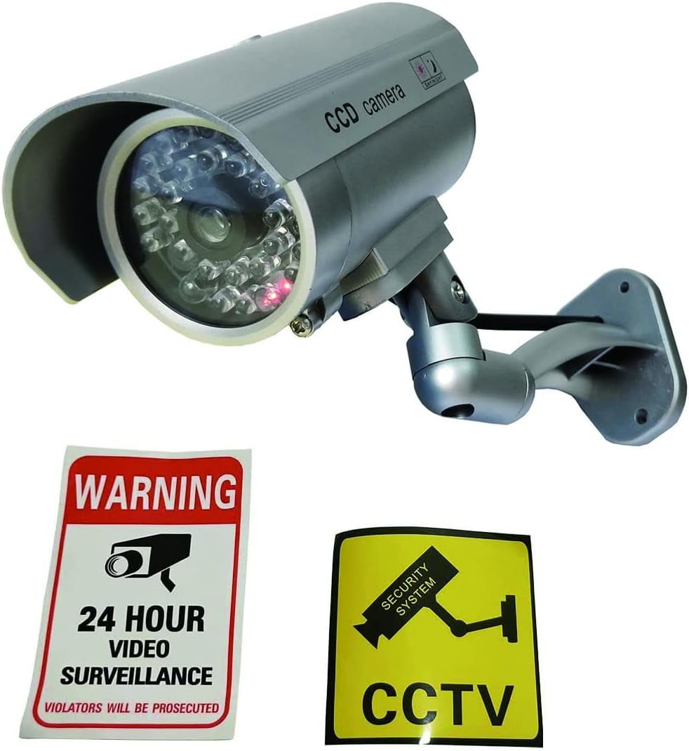 OPVM-Dummy Security Camera Bullet Fake Indoor Outdoor CCTV Surveillance ...