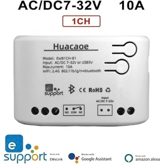 OPVM-EWeLink 1CH 7-32V Smart Switch,Self-Locking Relay Switch,Mobile ...