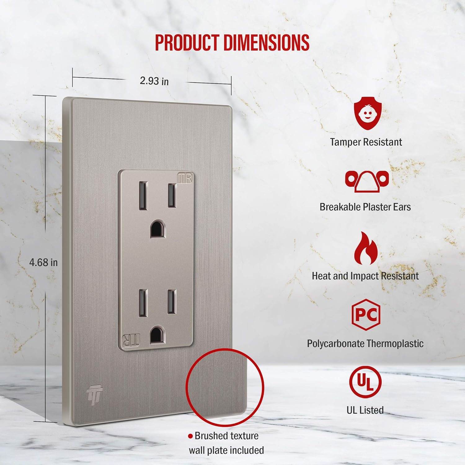 OPVM-Elite Series Decorator Receptacle Outlet Child Safe Tamper ...