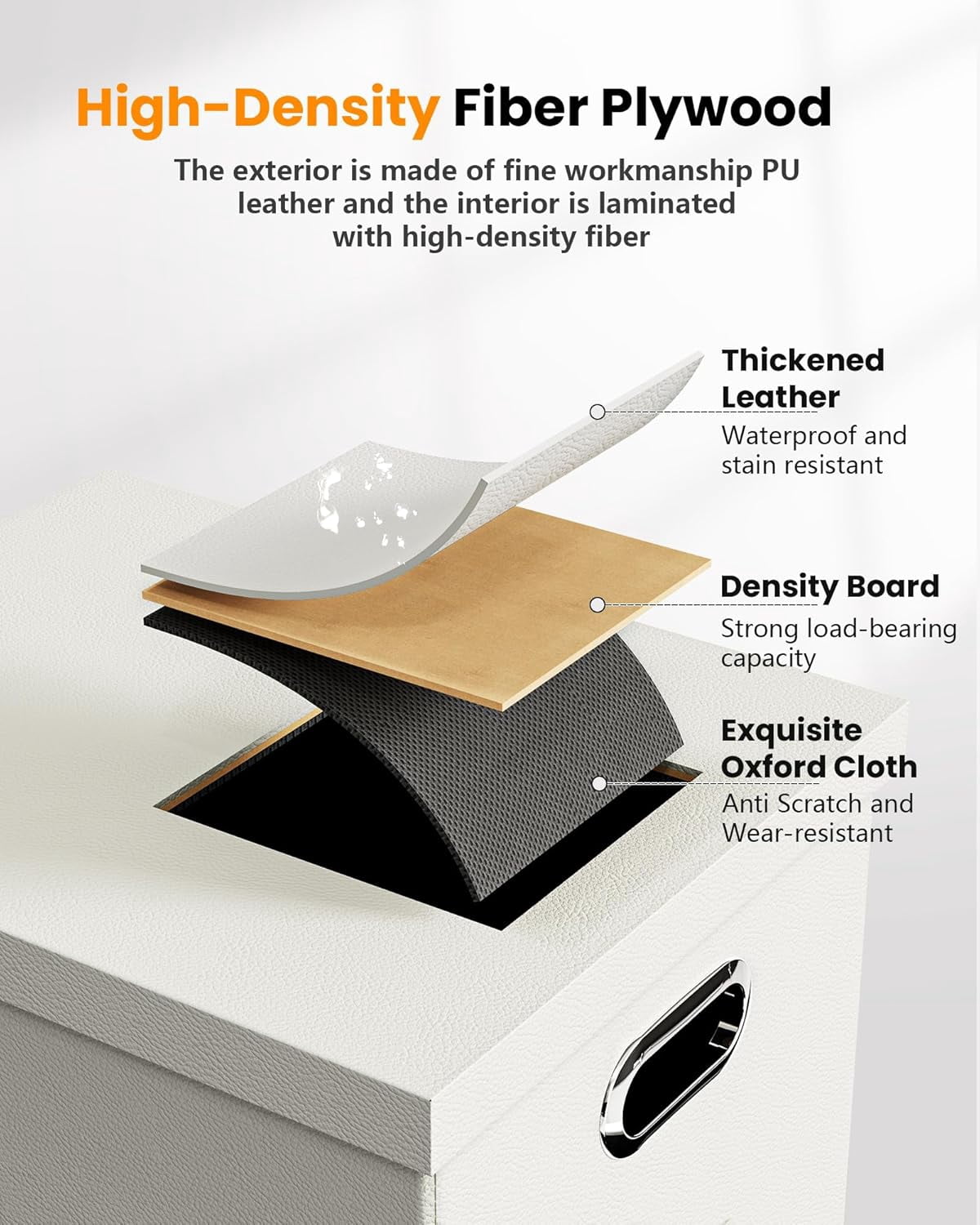 OPVM-File Organizer Box with Lid, Portable Hanging File Box for Letter ...
