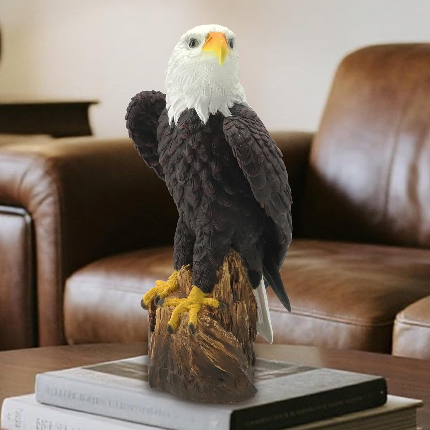 OPVM-Garden Sculpture Hand-Painted Bald EagleResin Statue 14.2 Inch ...