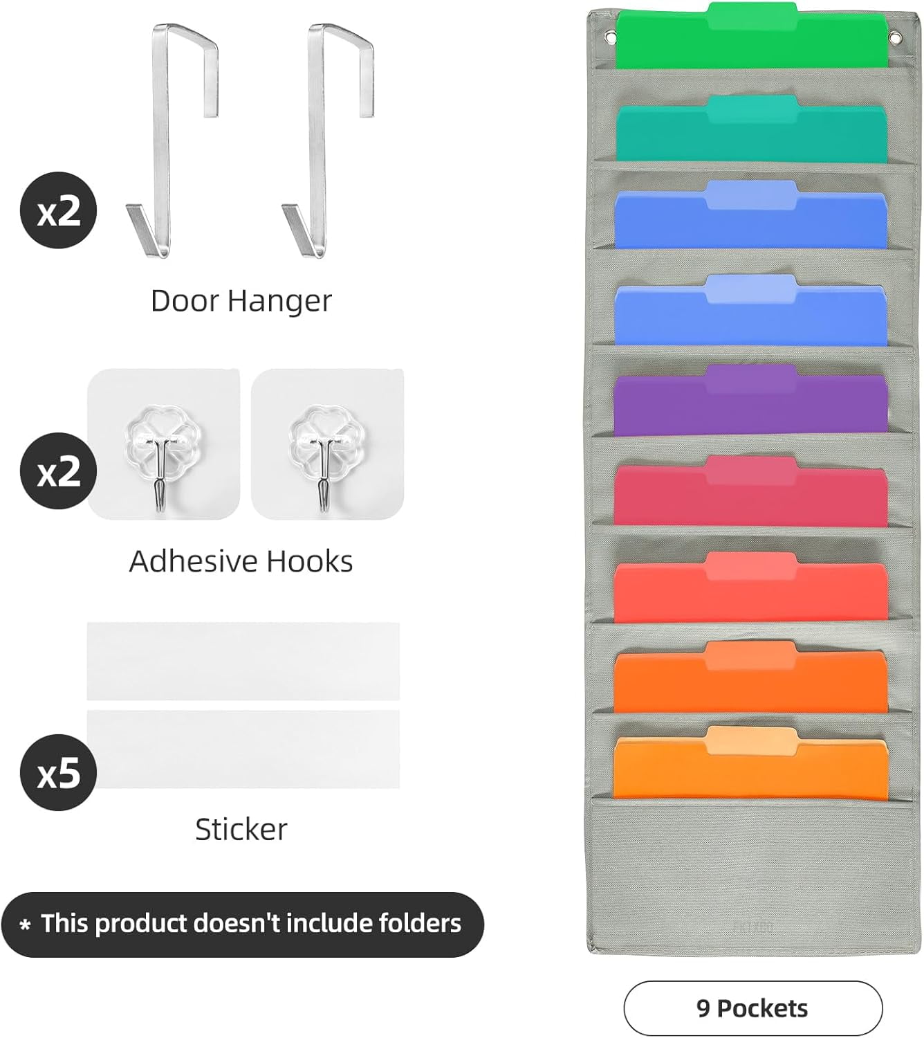 OPVM-Hanging Wall File Organizer, Hanging File Folder Holder, Storage ...