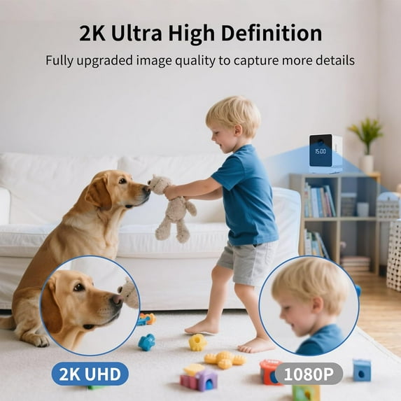 OPVM-Indoor Security Camera, 2K HD, AI Humanoid Detection, Two-Way ...