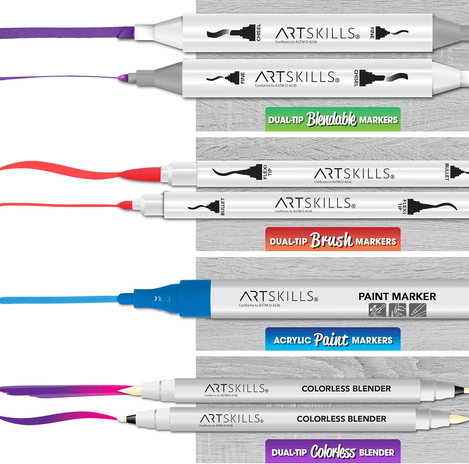 OPVM-Marker Set with Desk Organizer Caddy, Marker Storage for Alcohol ...