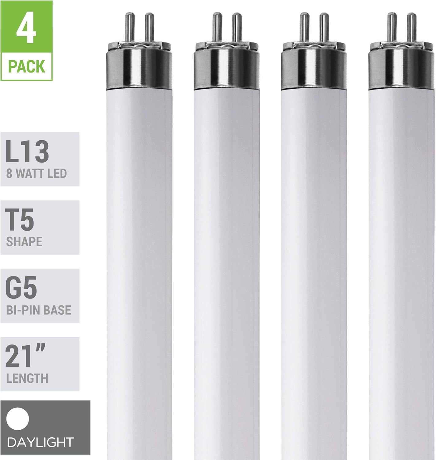 OPVM-(Pack of 4) LED Direct Replacement T5/DL - T5 6500K Daylight - 9 ...