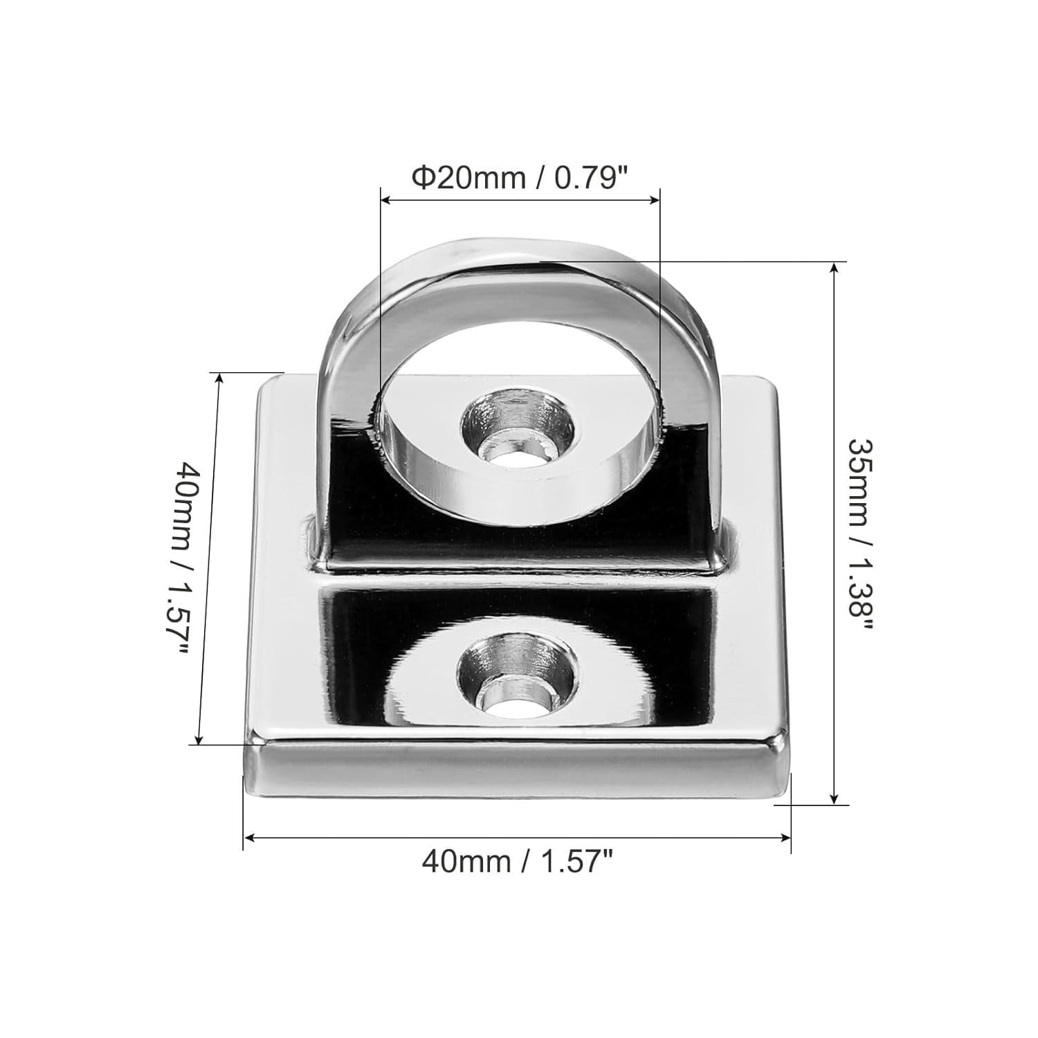 OPVM-Pad Eye Plate U Hooks, Metal Ceiling Hook Wall Mount Loop with ...