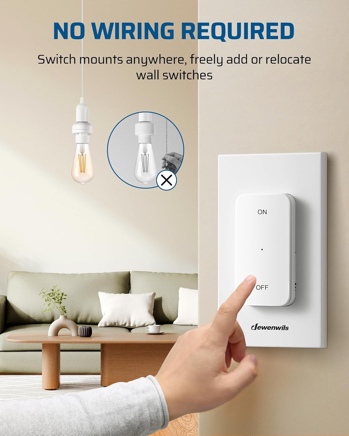 OPVM-Remote Control Light Socket, Remote Control Light Bulbs, Wireless ...