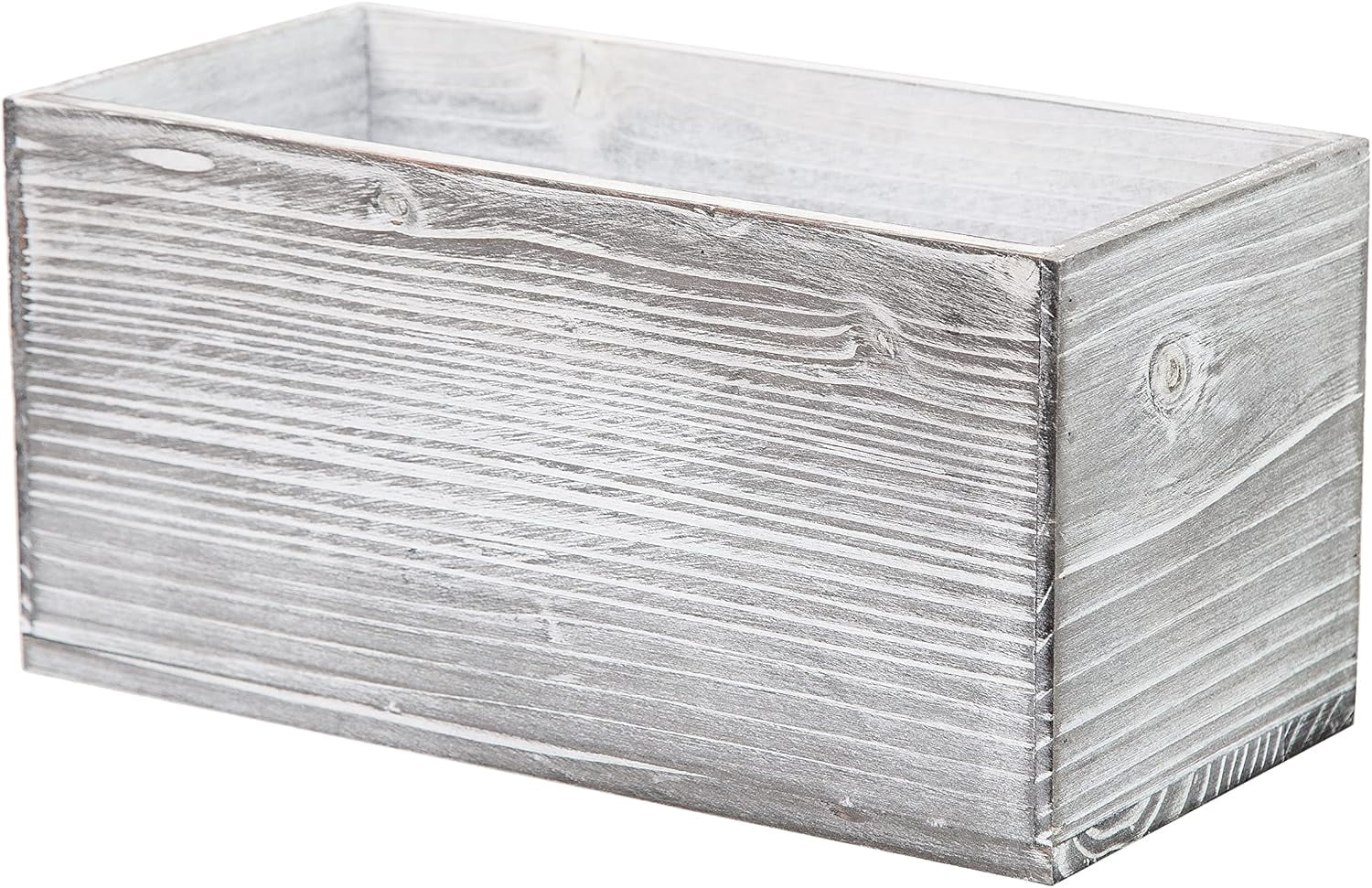 OPVM-Rustic Gray Wood Mail Box Storage Holder File Organizer Tabletop ...