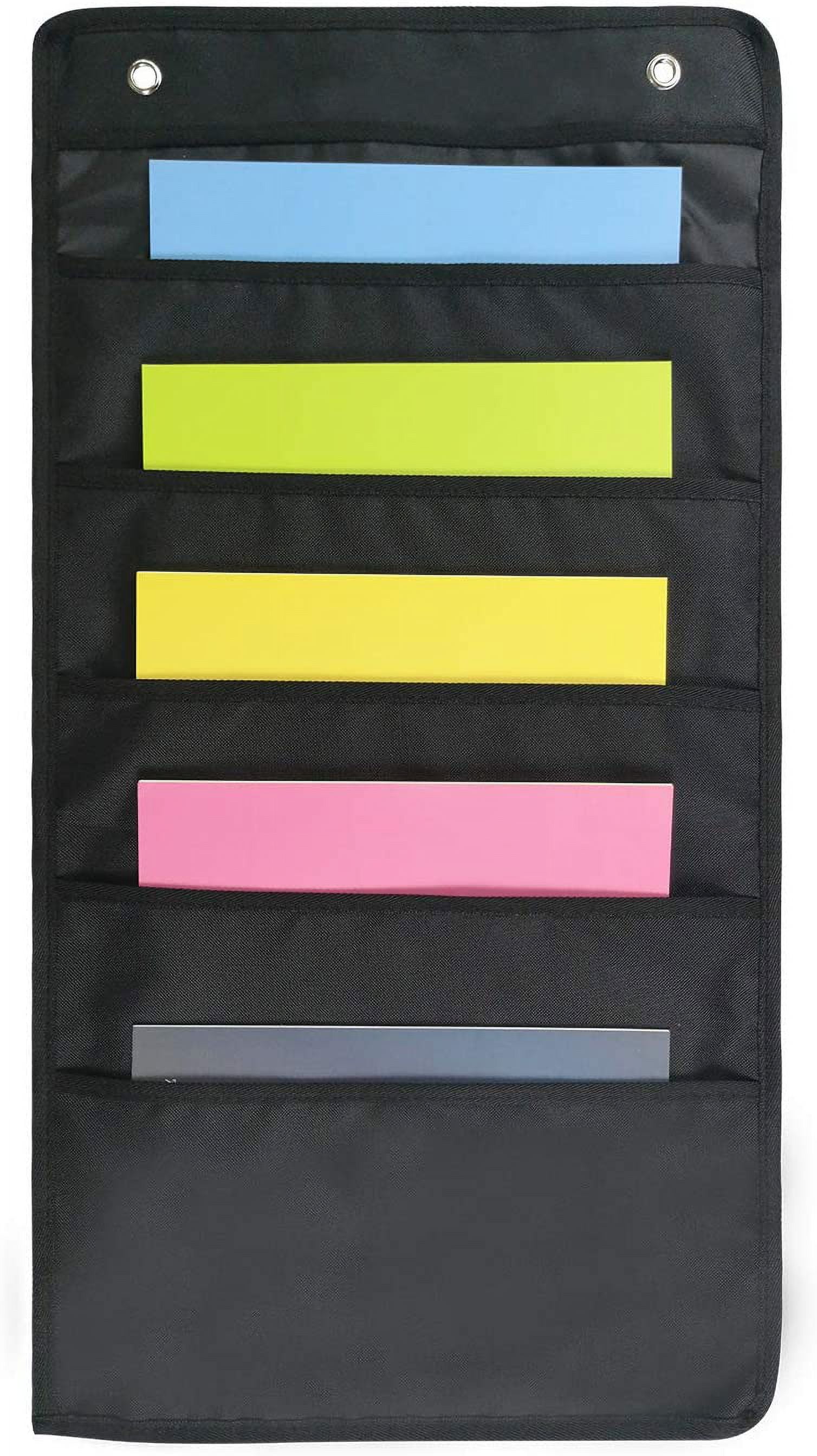 OPVM-Set of 2 Hanging File Holder Organizer Rack, 5 Pocket File Folders ...