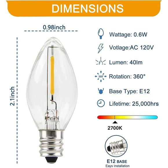 C7 Single Light Cord