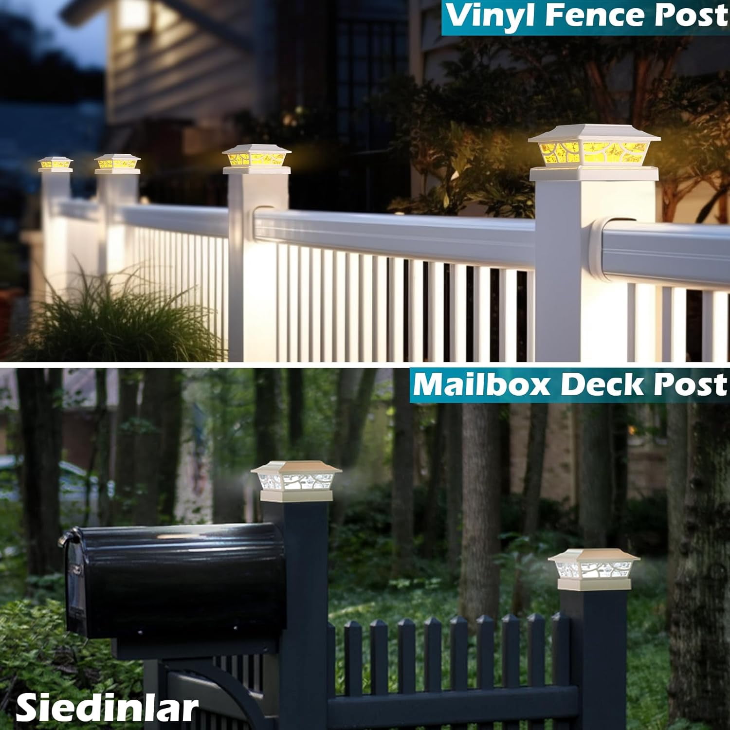 OPVM-Solar Post Lights Outdoor 4 Modes Deck Fence Post Cap Light for ...