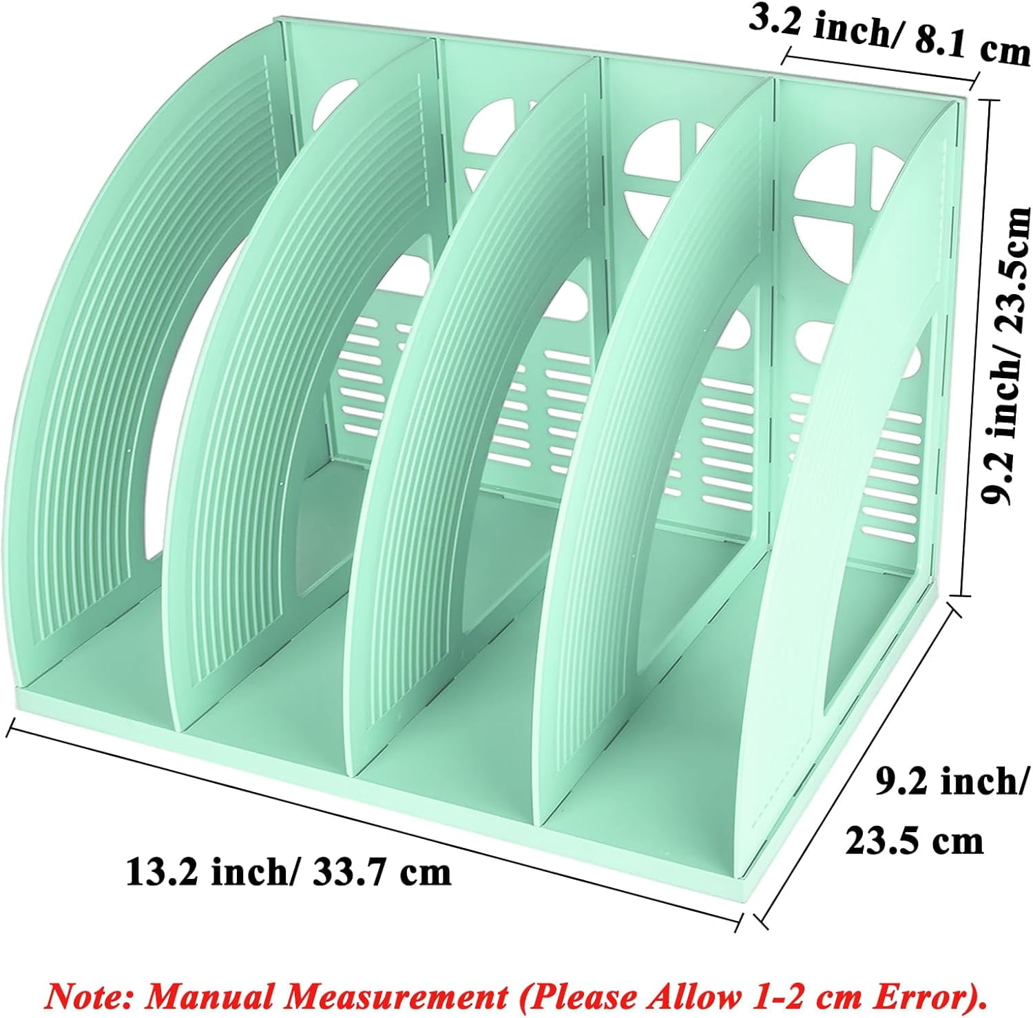 OPVM-Sturdy Magazine Holder 4 Compartments Plastic Desktop File ...