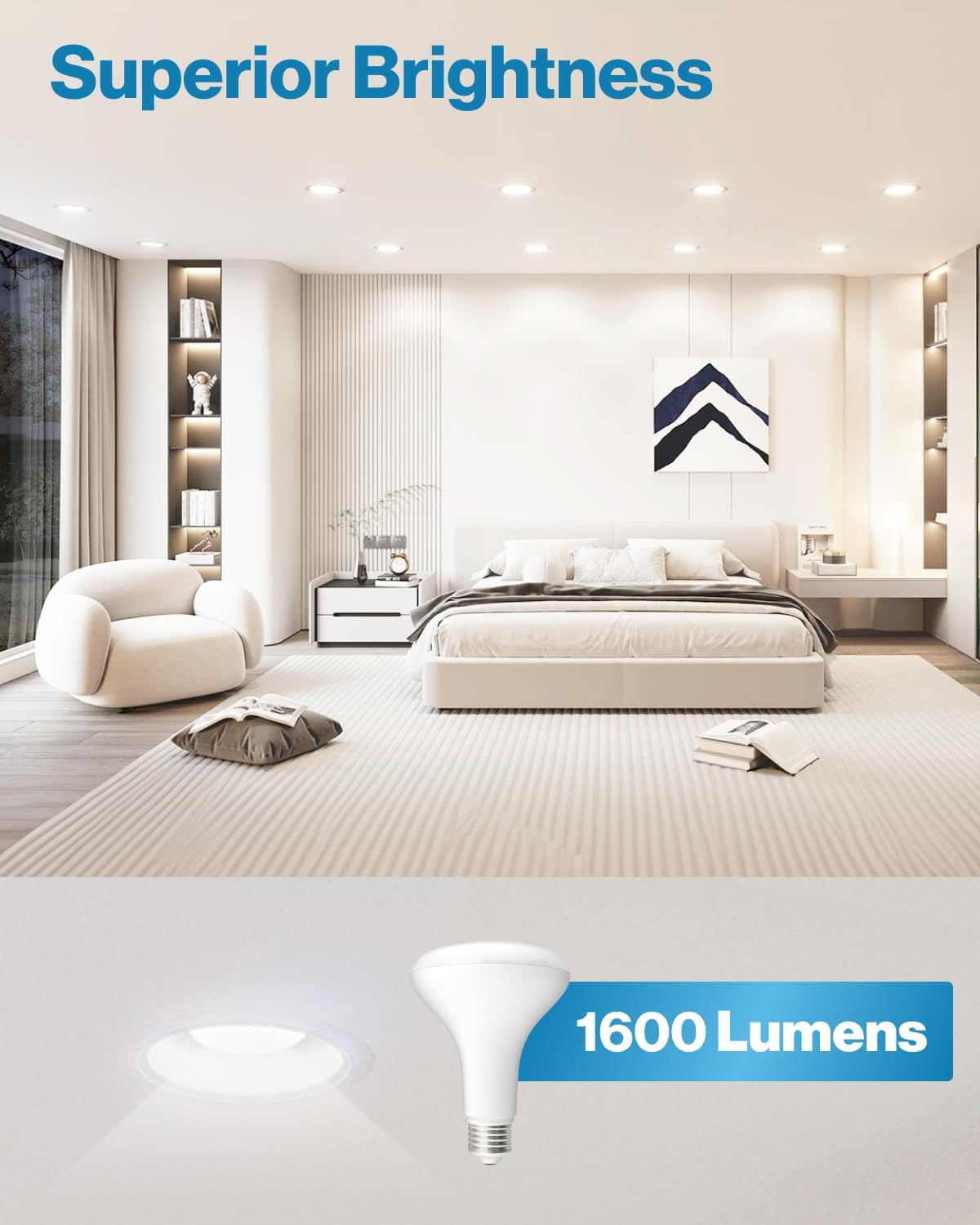OPVM-Sunco 6 Pack BR30 LED Bulb, Recessed Can Light Bulbs, Indoor Flood ...