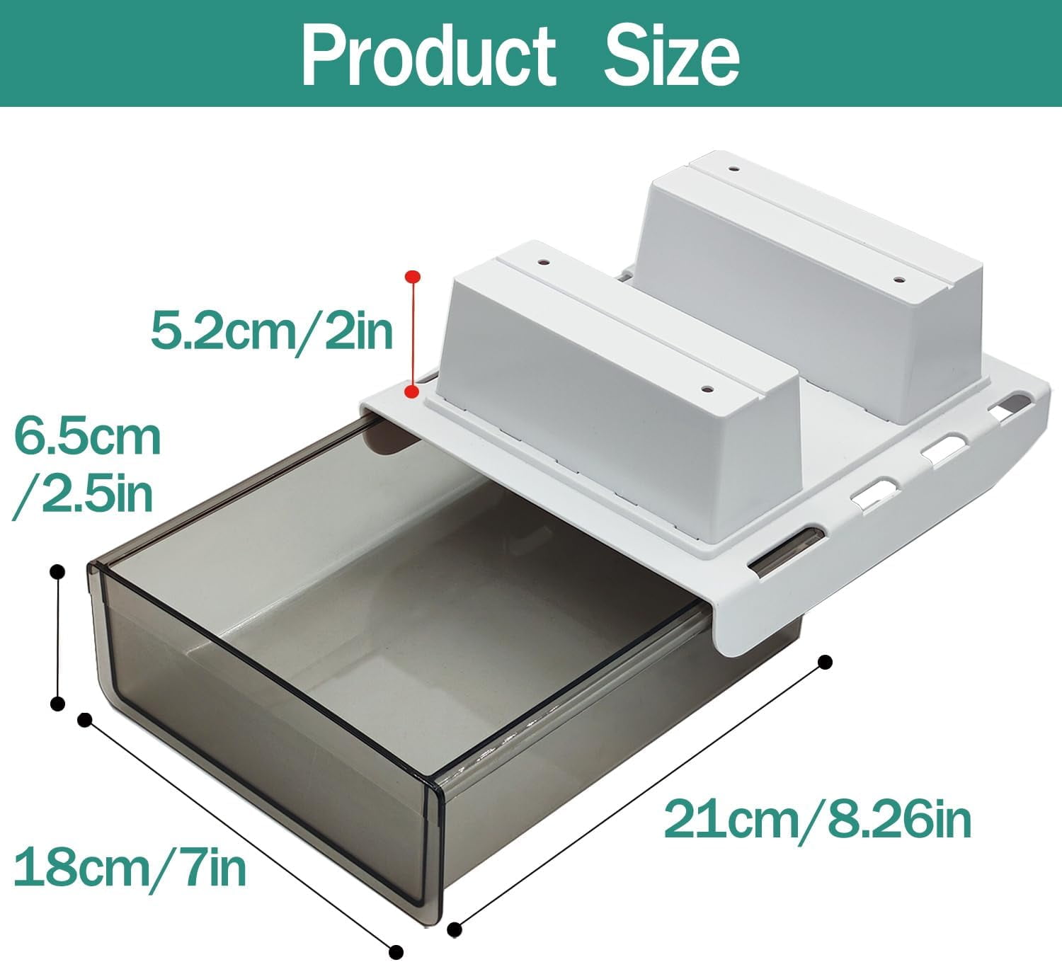 OPVM-Upgrade Under Table Drawer with Lip, Office Attachable Plastic ...