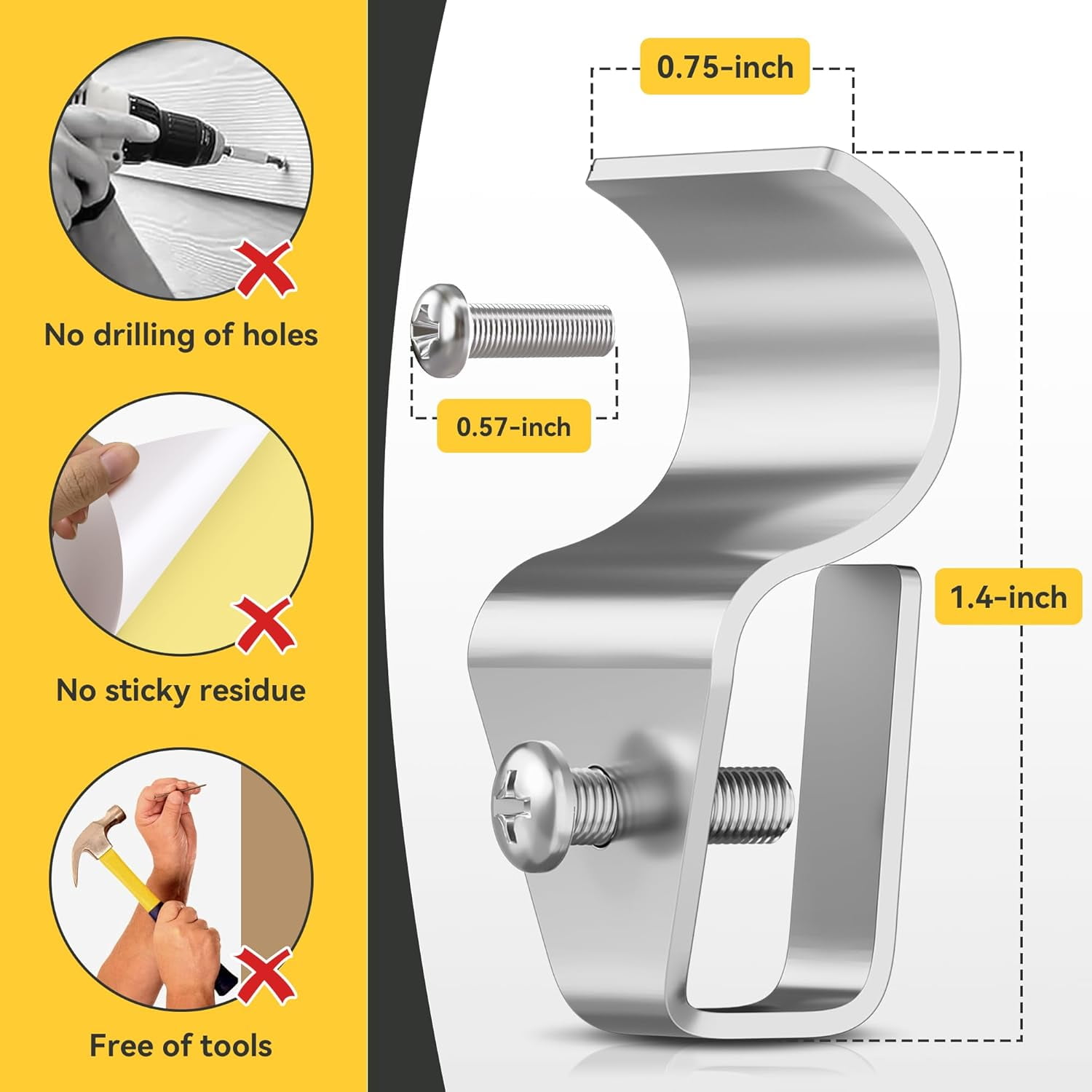 OPVM-Vinyl Siding Clips, 16 Pack Stainless Steel No Hole Outdoor Light ...