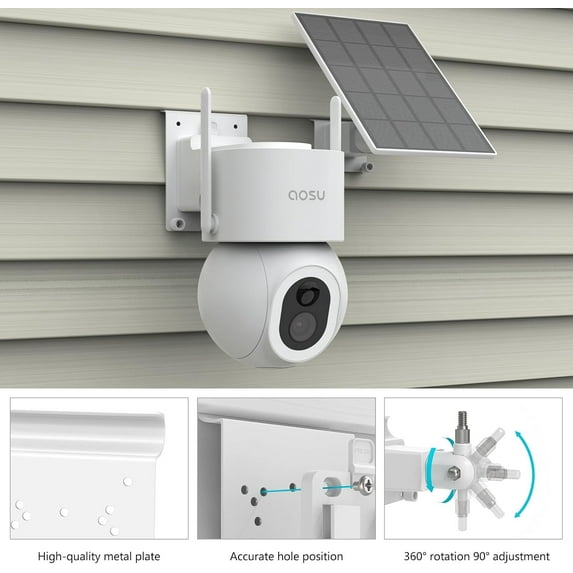 OPVM-Vinyl Siding Hooks Mount for AOSU/ANSQUE/SEHMUA/Reolink Argus PT ...