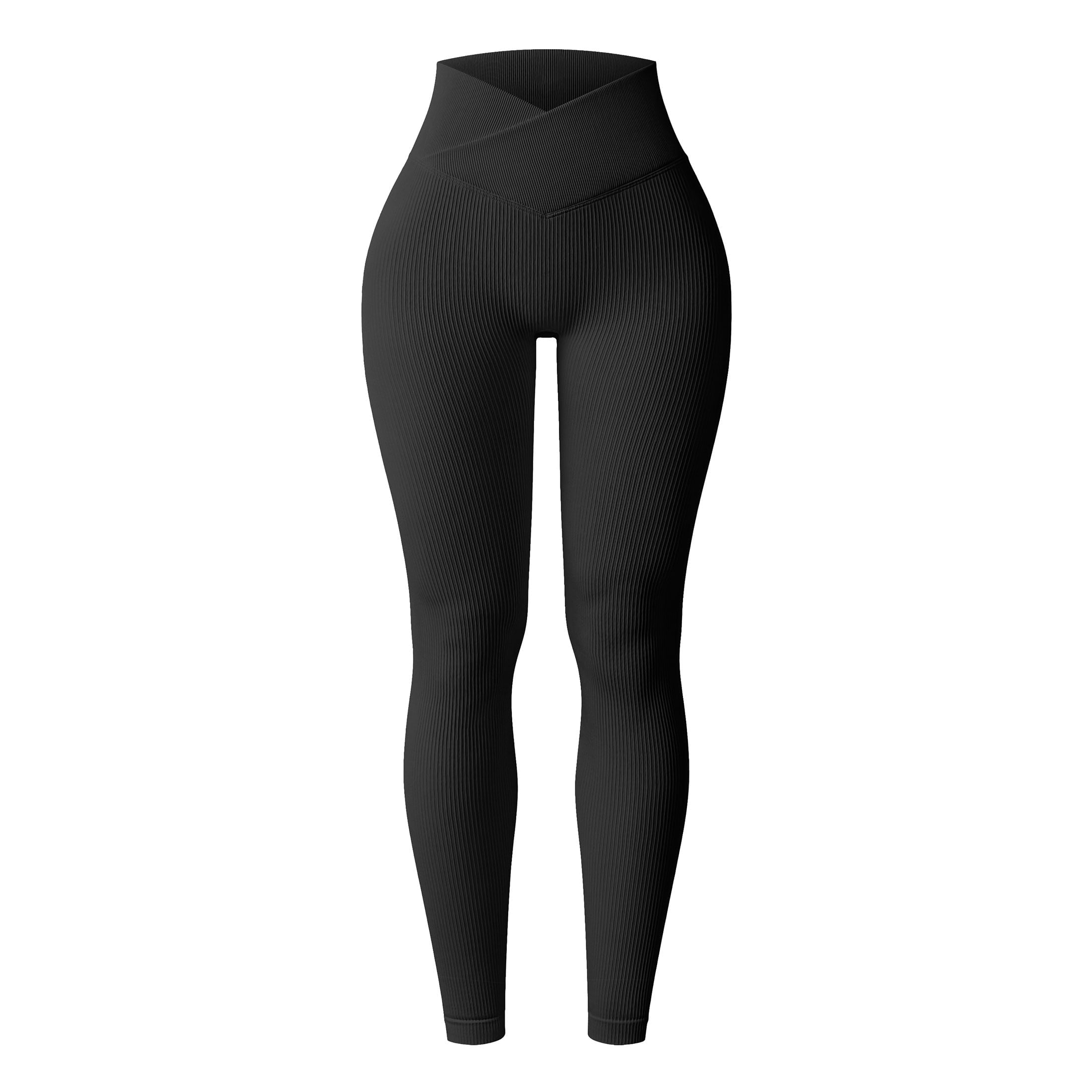 OQQ Women's 1 Piece Yoga Leggings Ribbed Seamless Workout High Waist ...