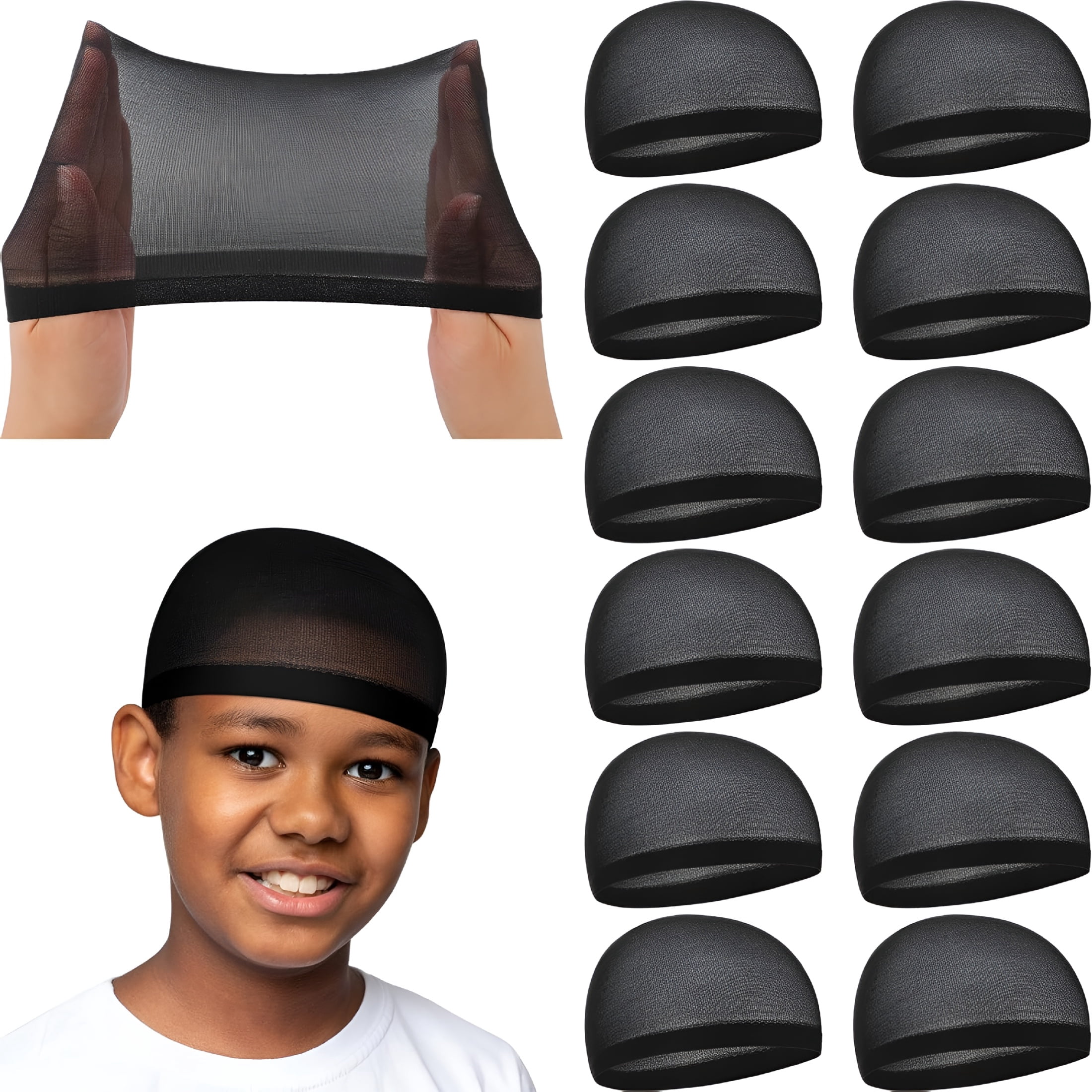 OQRKI 12 Pcs Kids Stocking Wave Cap for Boys and Girls - Stretchy Nylon ...