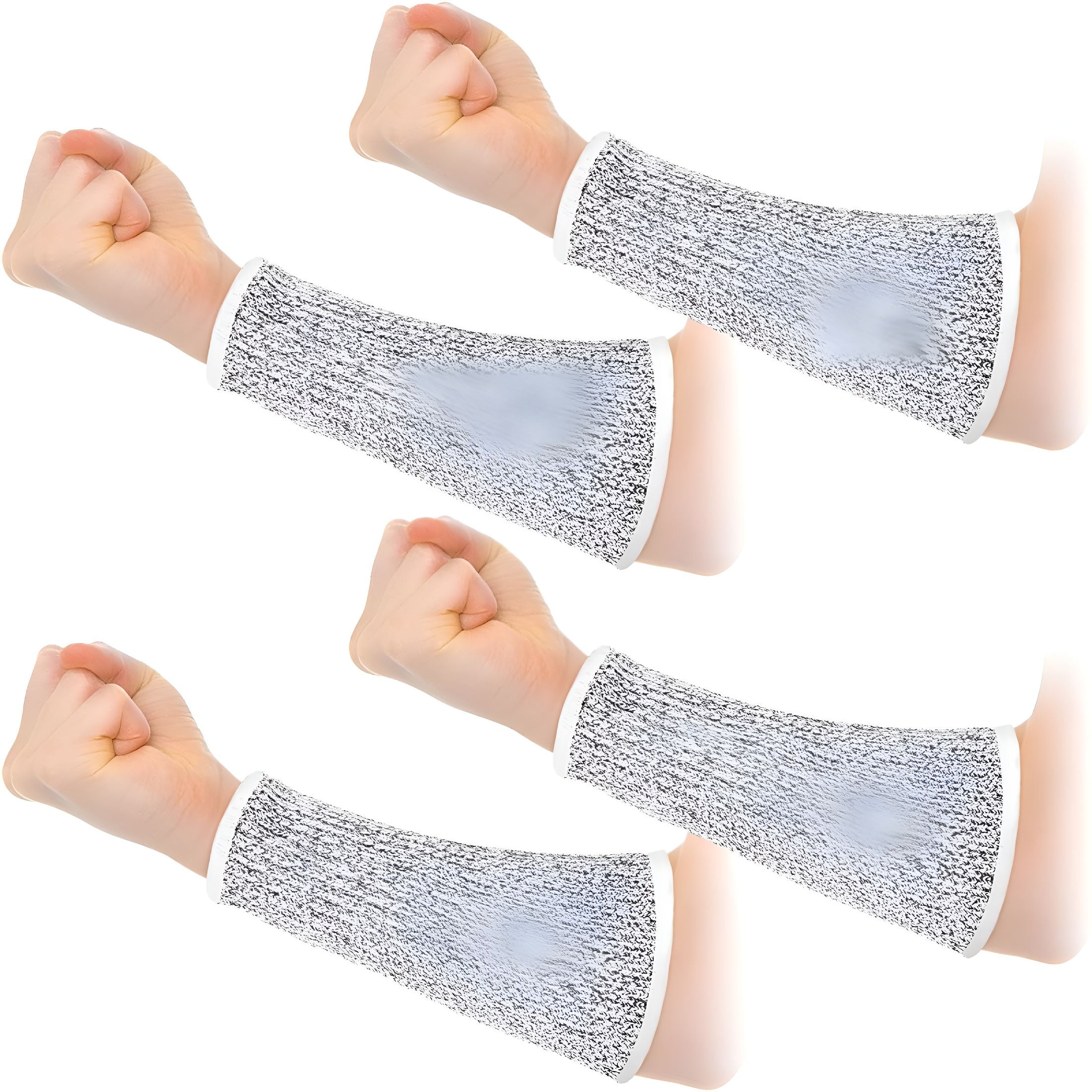 OQRKI 2 Pairs Cut Resistant Sleeves Level 5 Arm Protective Sleeve for ...