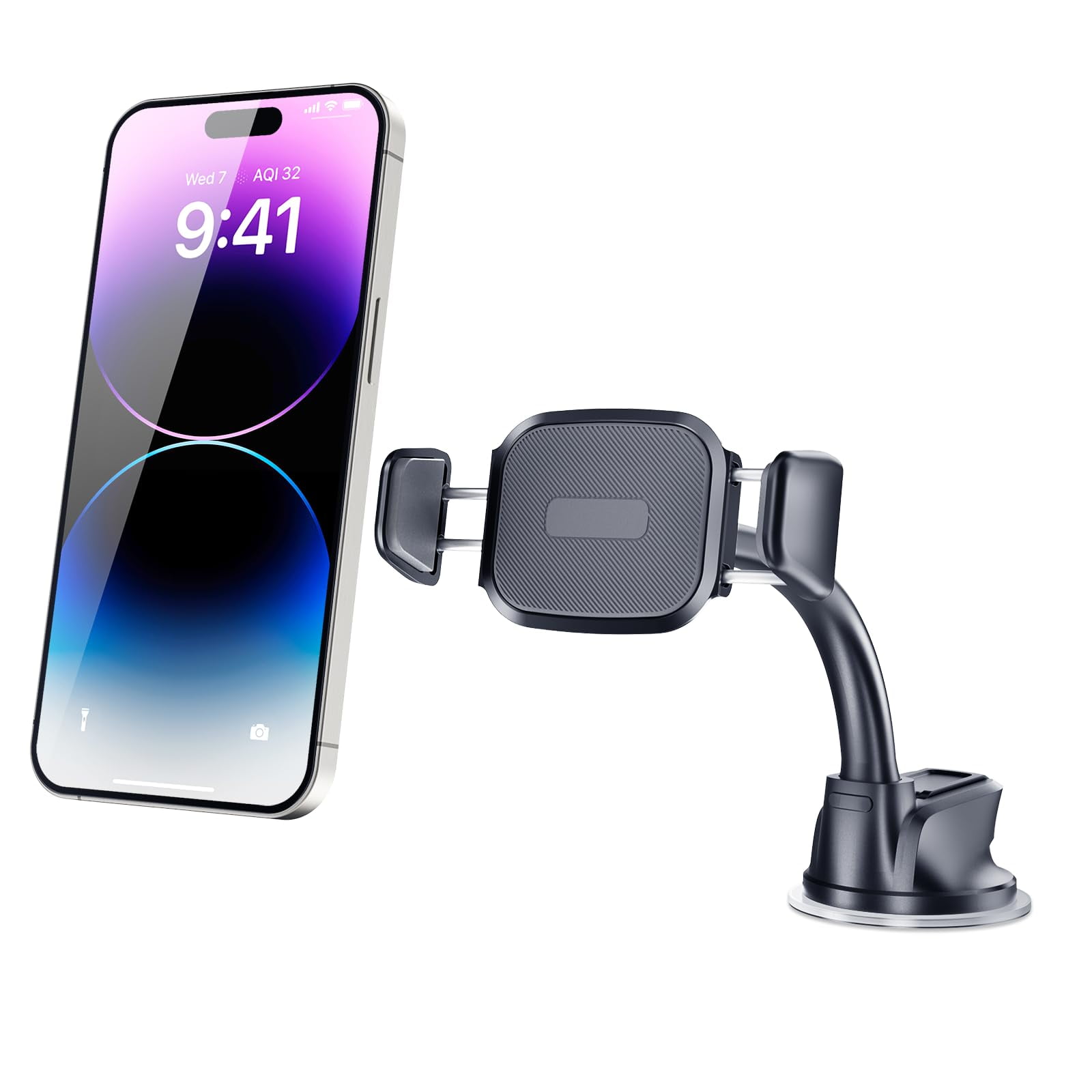 OQTIQ Suction Cup Car DHF10 Phone Mount for Dashboard and Windshield ...