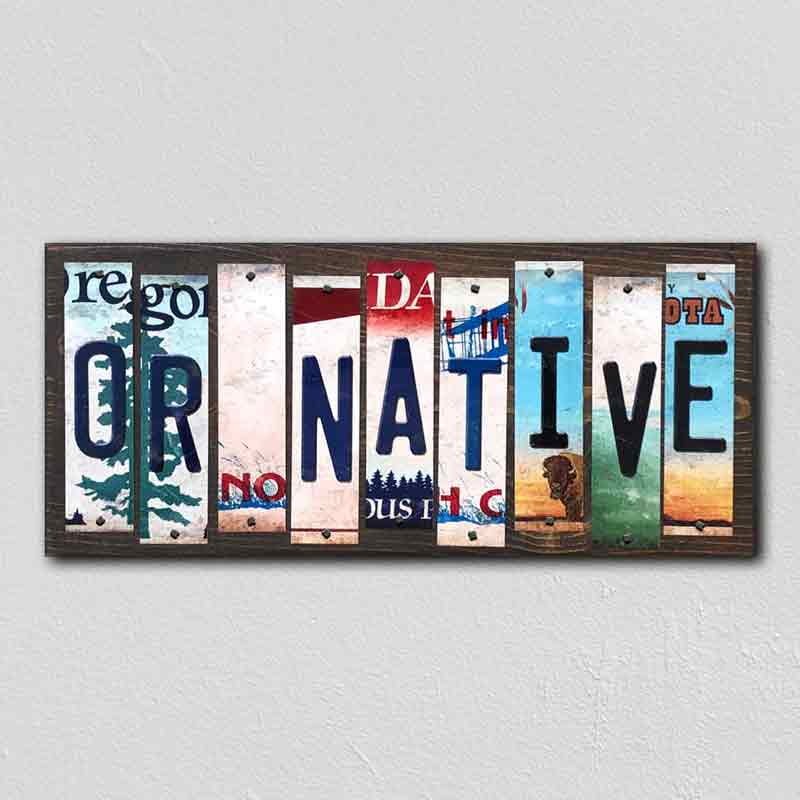 OR Native License Plate Tag Strips Novelty Wood Signs WS-538 8" x ...
