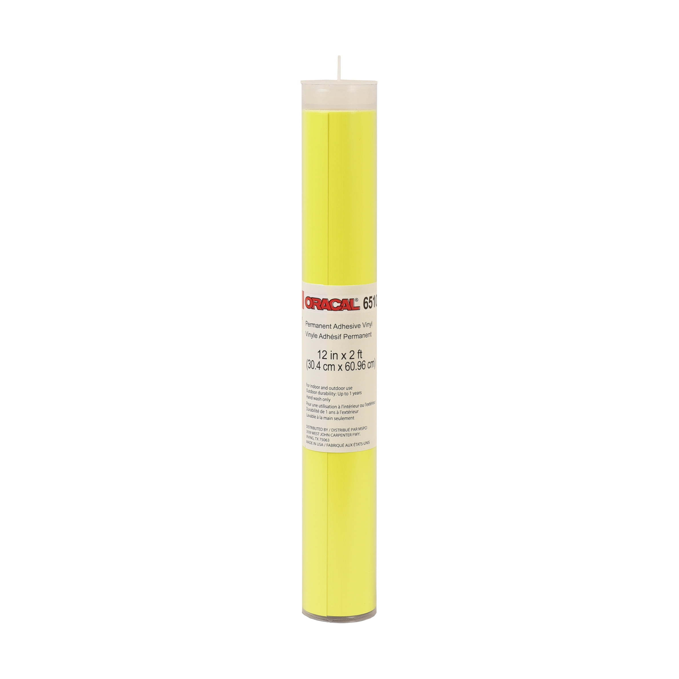 ORACAL 651 Fluorescent Permanent Adhesive Vinyl - 12in x 2ft Durable ...