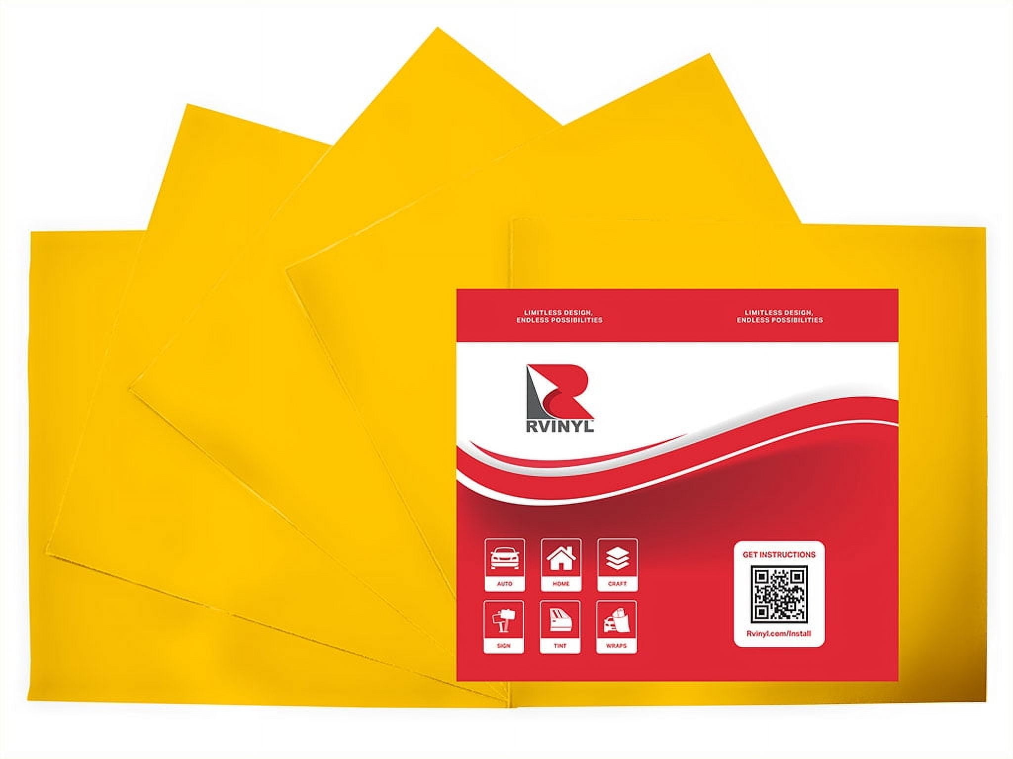 ORACAL Craft Vinyl Film Sheet Roll 8500 Zinc Yellow 013 Translucent - 5 Sheets 12" x 12 ...