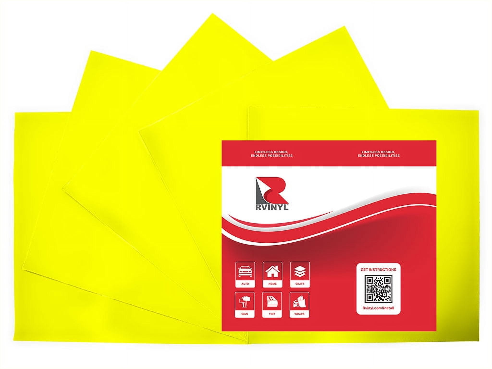 ORACAL Craft Vinyl Roll 7510 Fluorescent Yellow 029 Permanent Adhesive ...