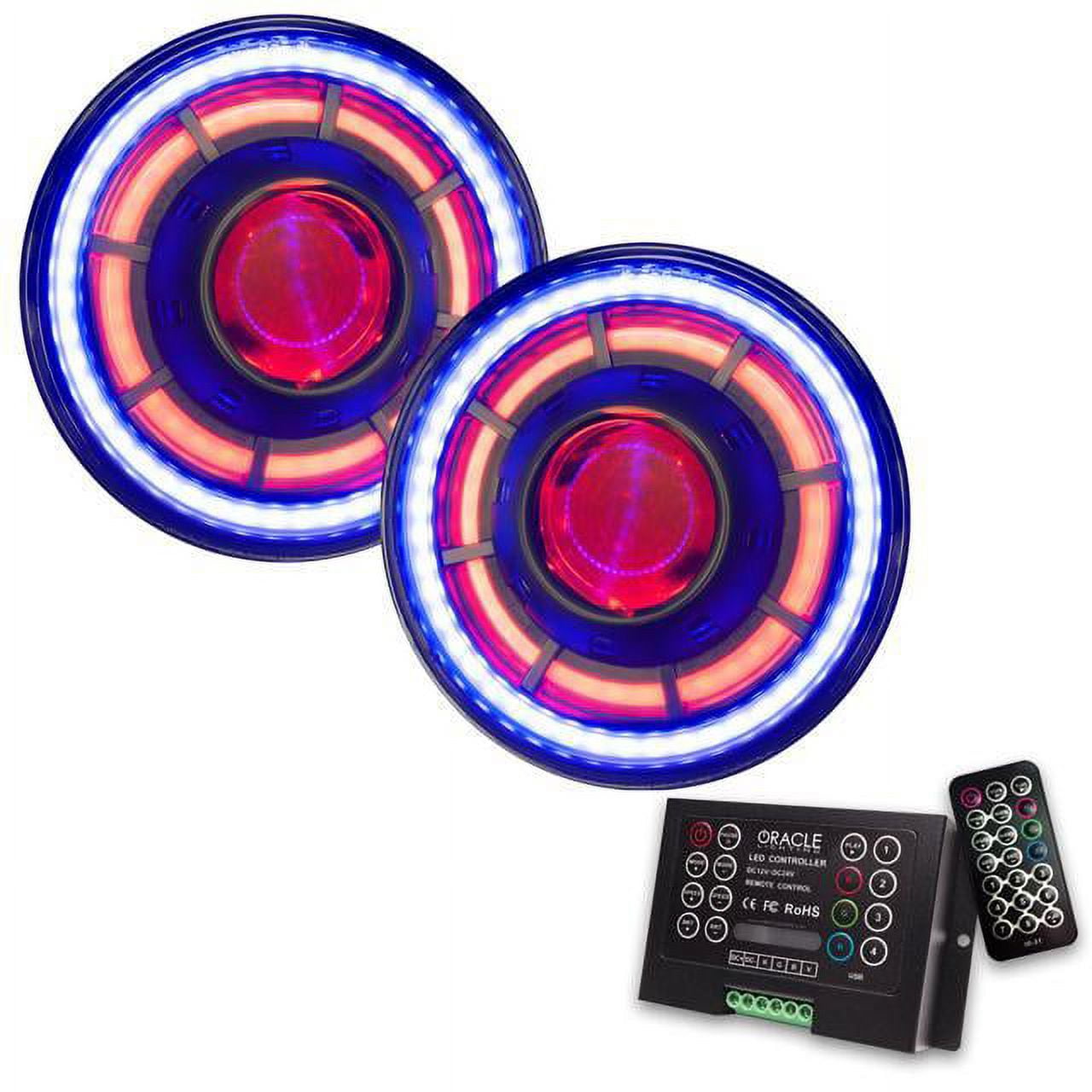 ORACLE Lighting Oculus ColorSHIFT Bi-LED Projector Headlights for Jeep ...