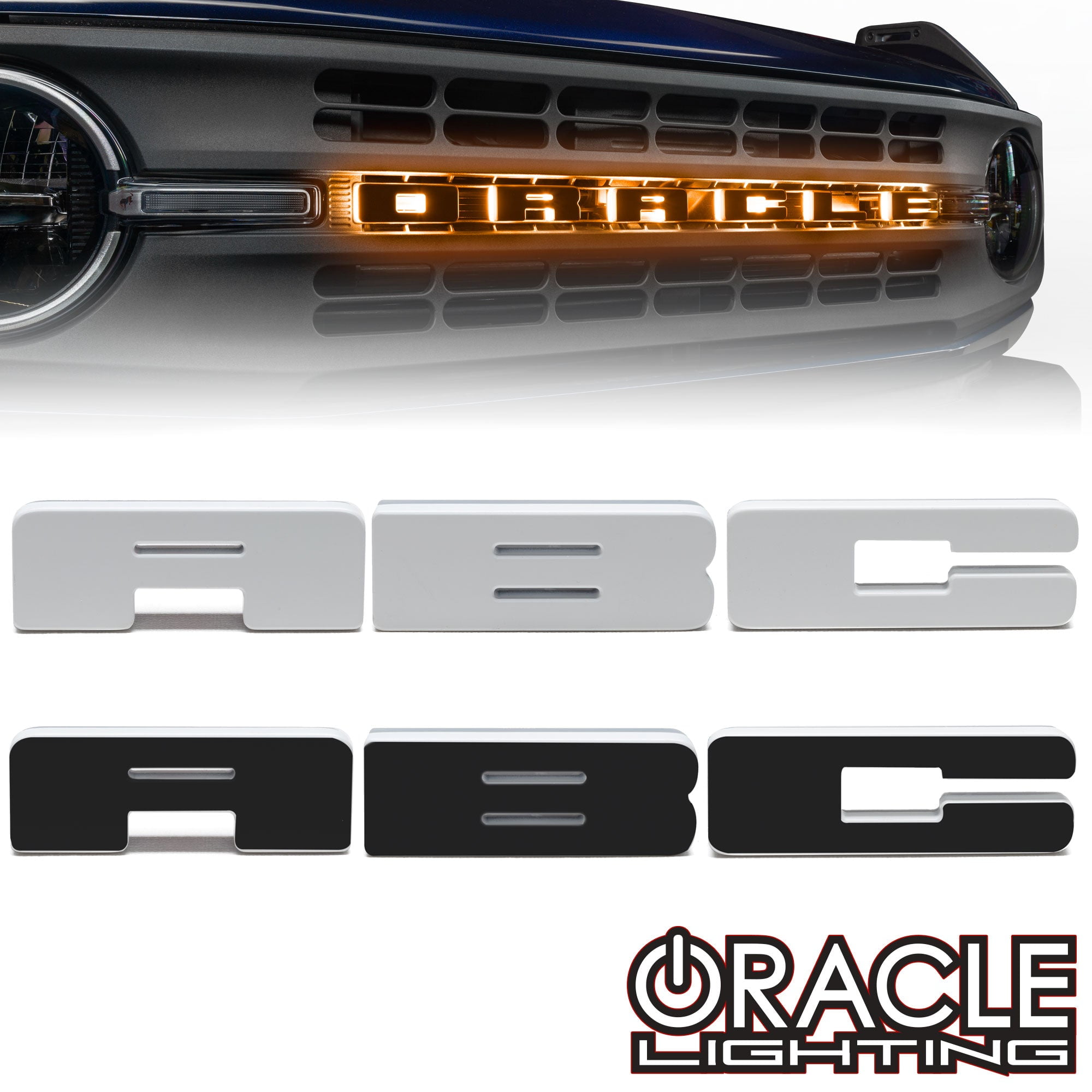 ORACLE Lighting Universal Illuminated LED Letter Badges - Amber LED ...