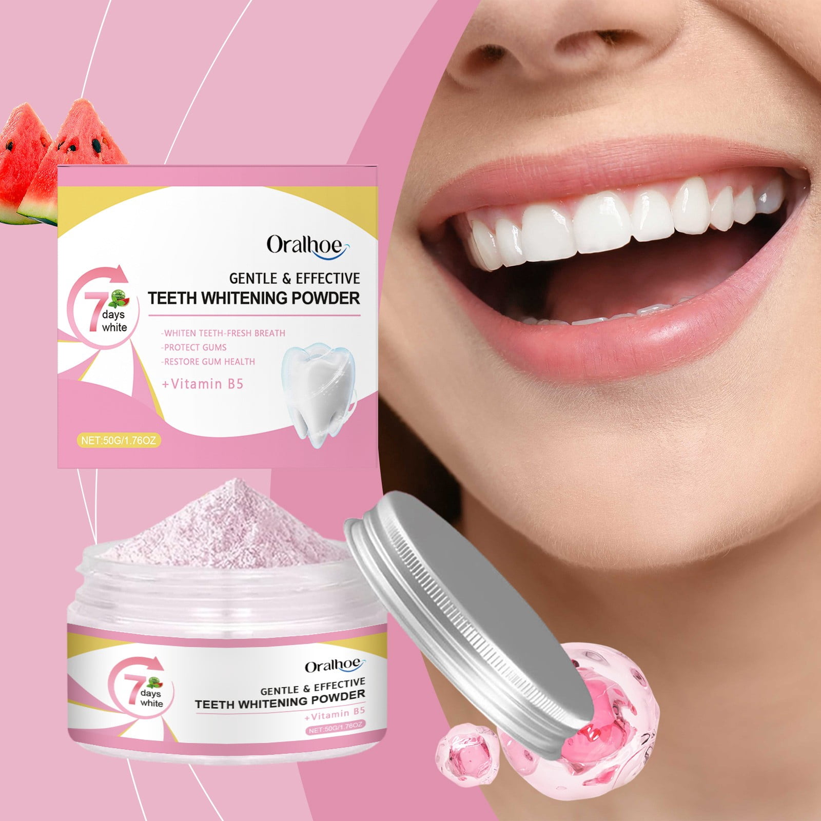 ORALHOE Professional-Grade Teeth Powder – Whitens Safely, Removes ...