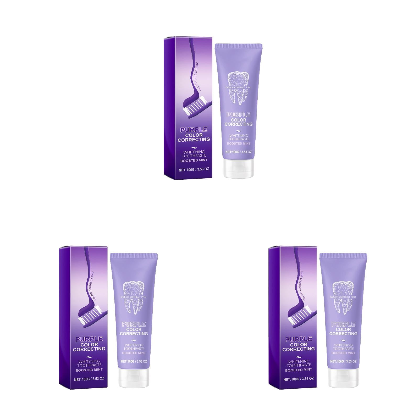 ORALHOE Purple Bright White Toothpaste Double Mint Purple Toothpaste ...