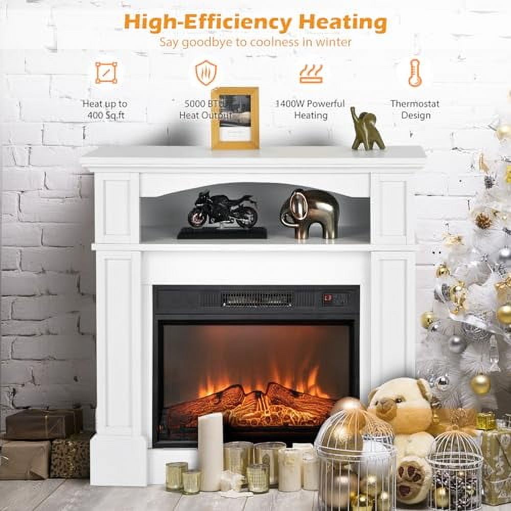 ORALNER Electric Fireplace Insert 23 Inch, Recessed Fireplace Heater w ...