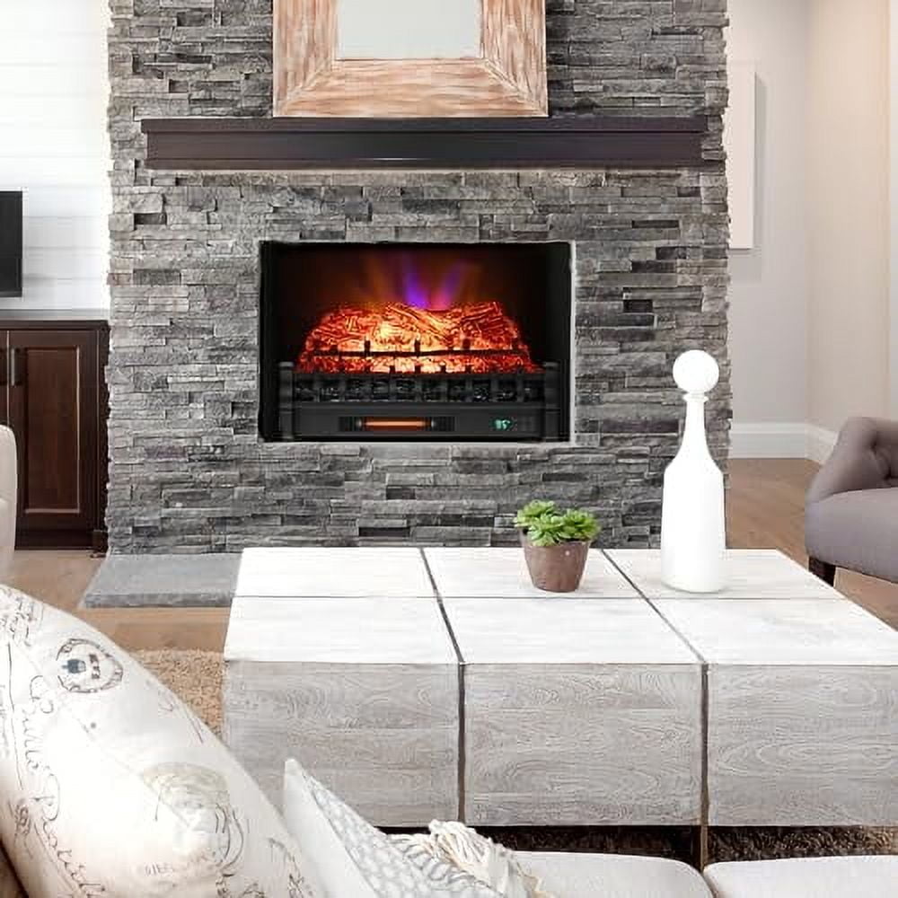 ORALNER Electric Fireplace Insert Log Set, 26-Inch Infrared Quartz ...