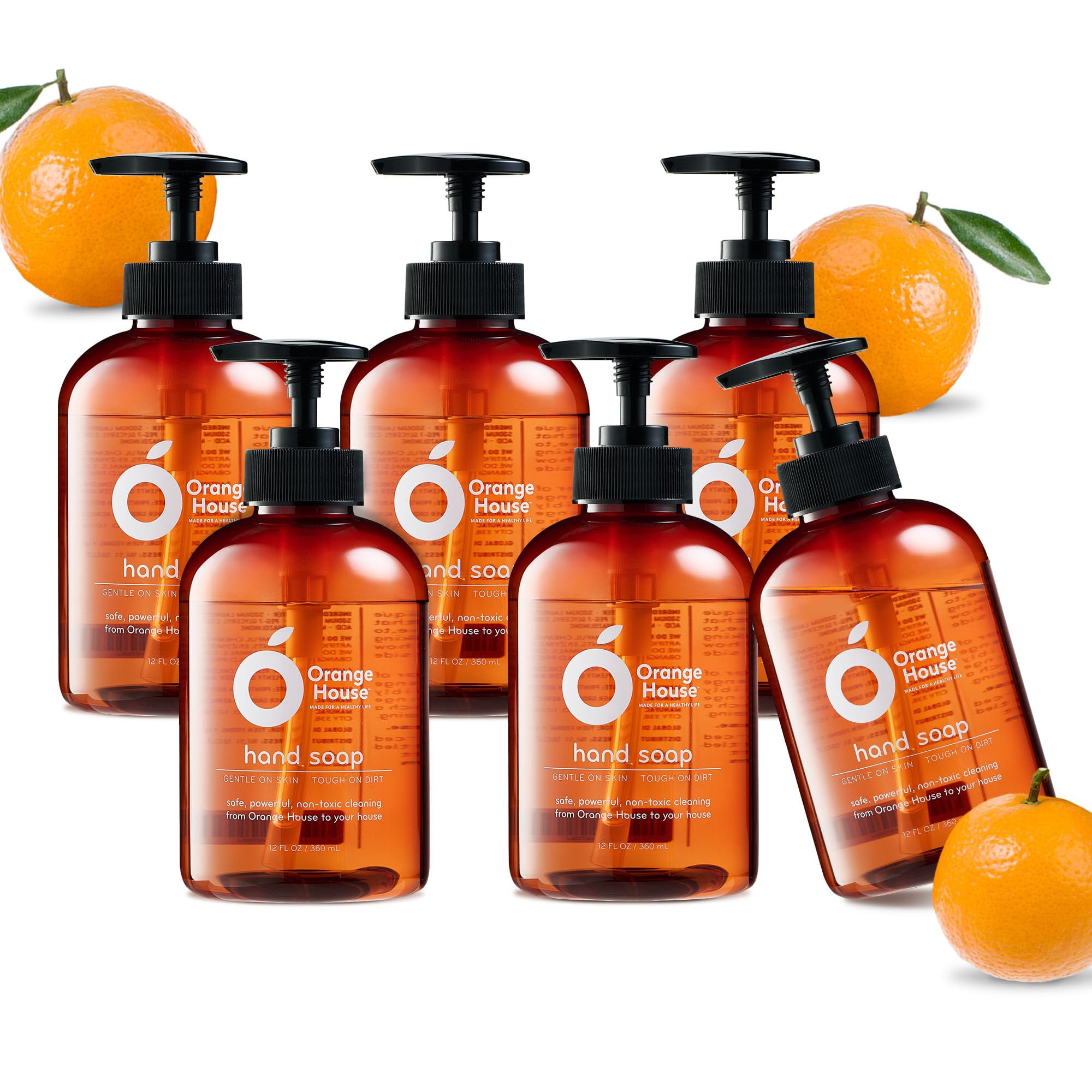 ORANGE HOUSE Liquid Hand Soap with Natural Food-Grade Orange Oil, Fresh ...