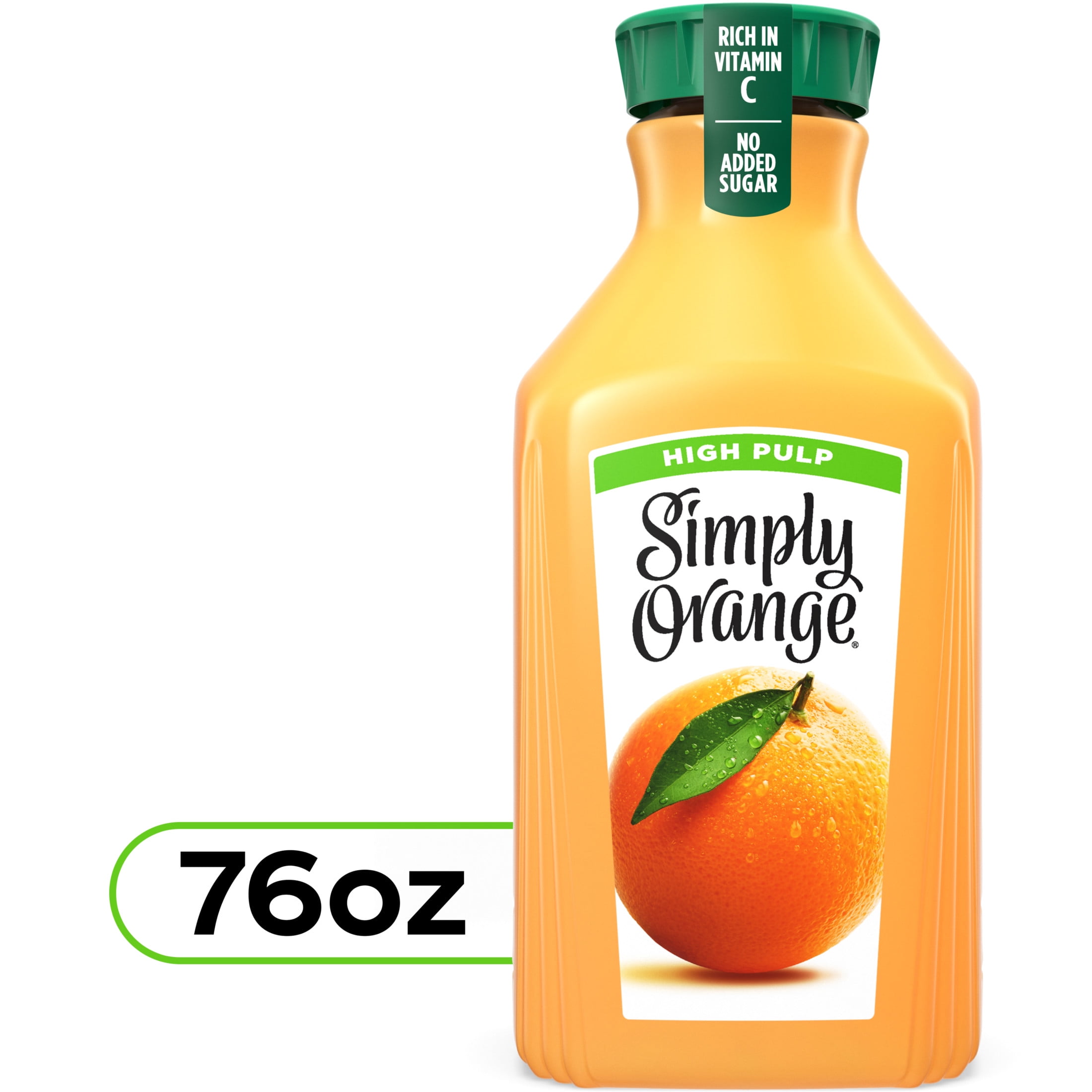 Simply Orange High Pulp Juice Bottle, 76 oz bottle - Walmart.com