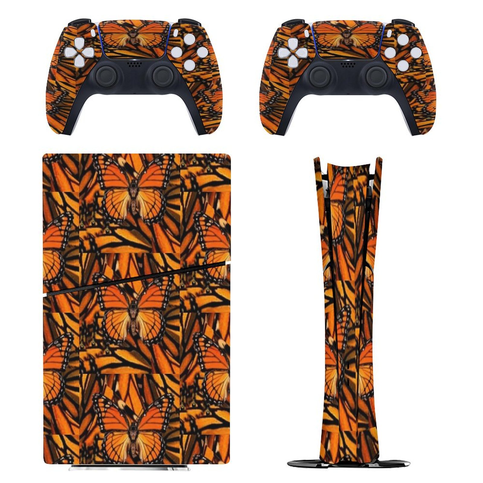 ORANGE MONARCH BUTTERFLY PATTERNED PS5/PS5 Pro/PS5 Slim Digital Disc ...