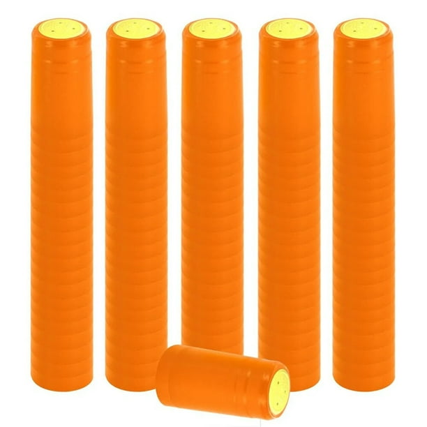 ORANGE PVC SHRINK CAPSULES 100 Pack - Walmart Business Supplies