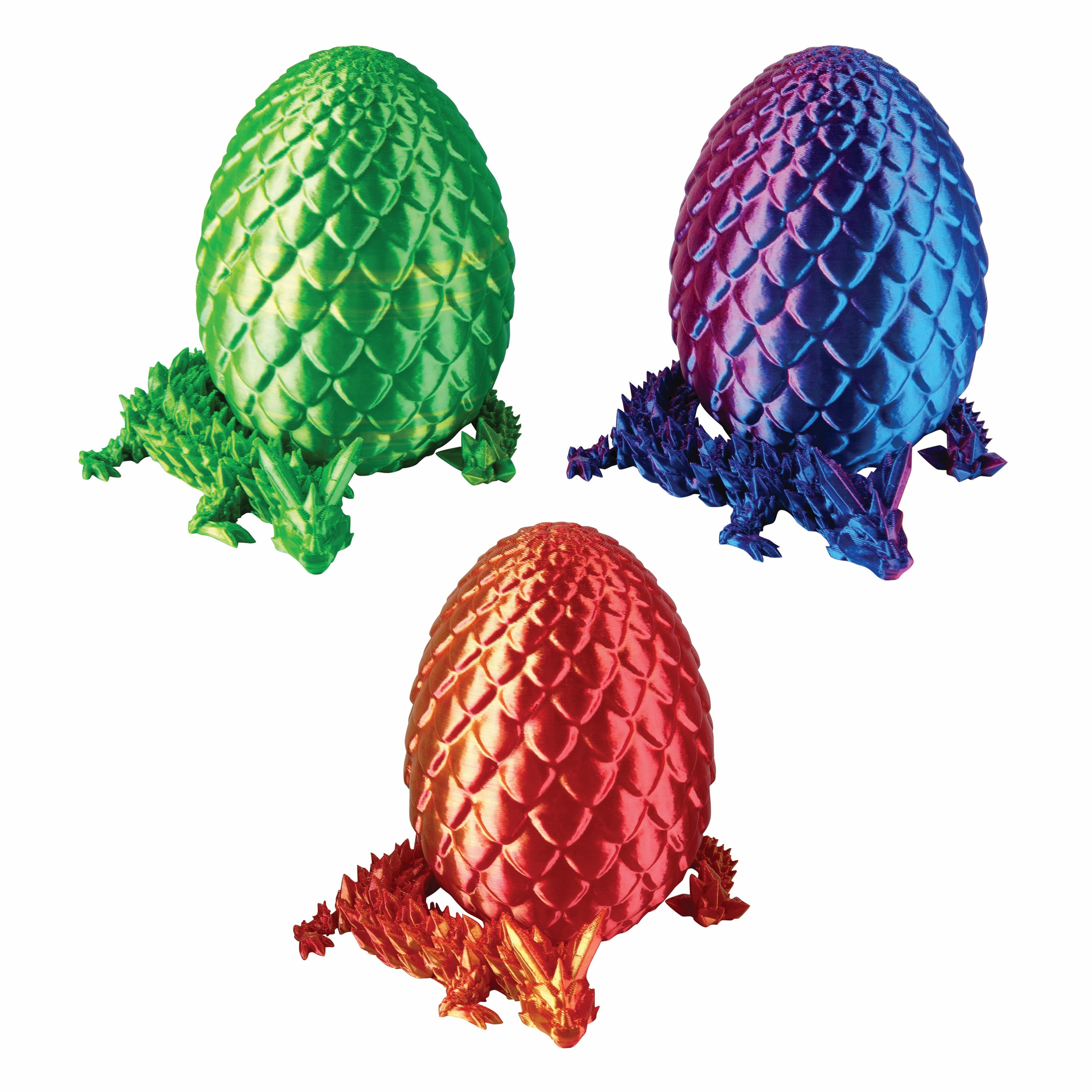 ORB 3D Printed Dragon Eggs with Dragons Inside 3 Pack Set - 3 ...
