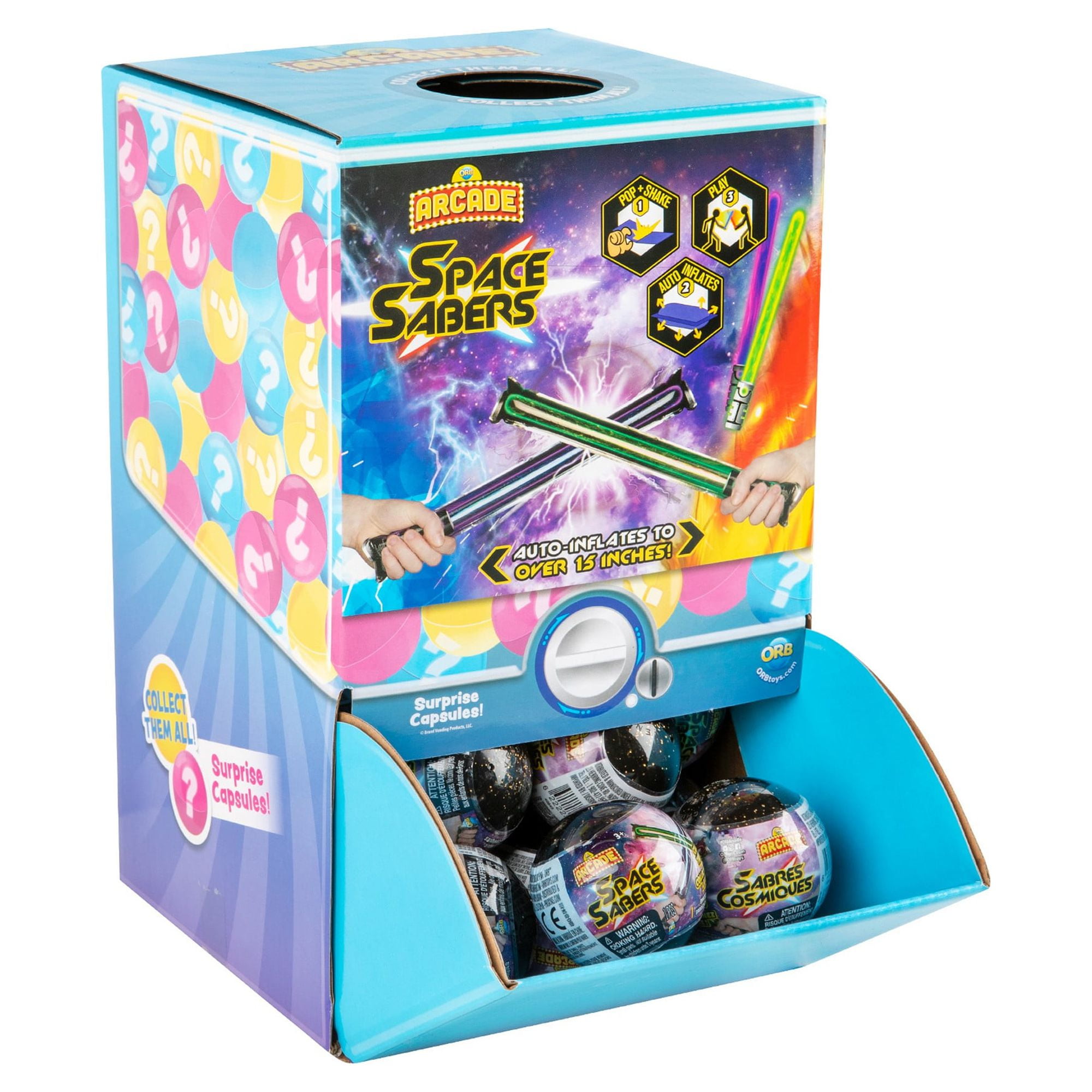 ORB Arcade Space Sabers 15 Surprise Capsules - Them All! - Walmart.com
