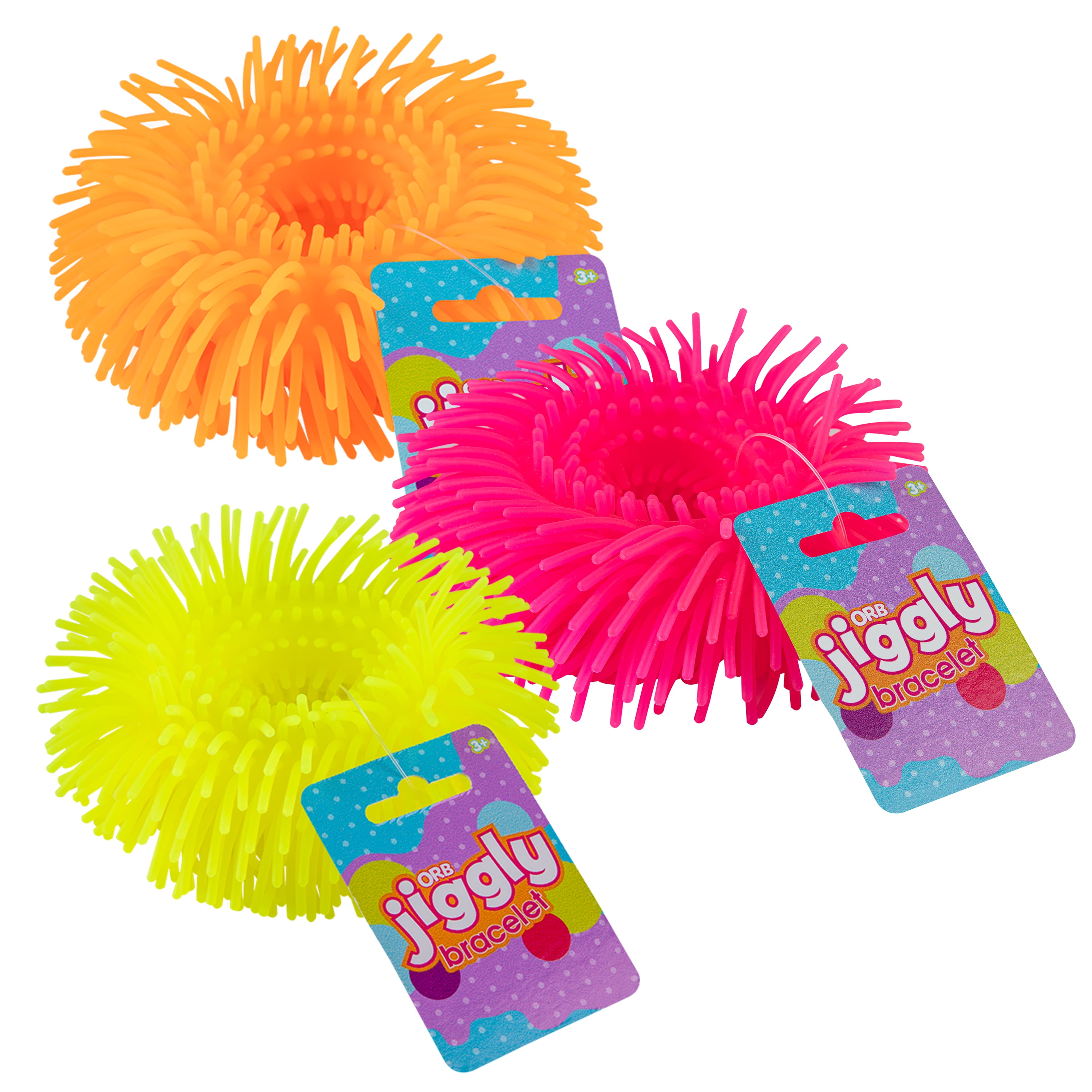 ORB™ Curiosities Jiggly Bracelet 3 Pack – Pink, Orange, Yellow - Squish ...