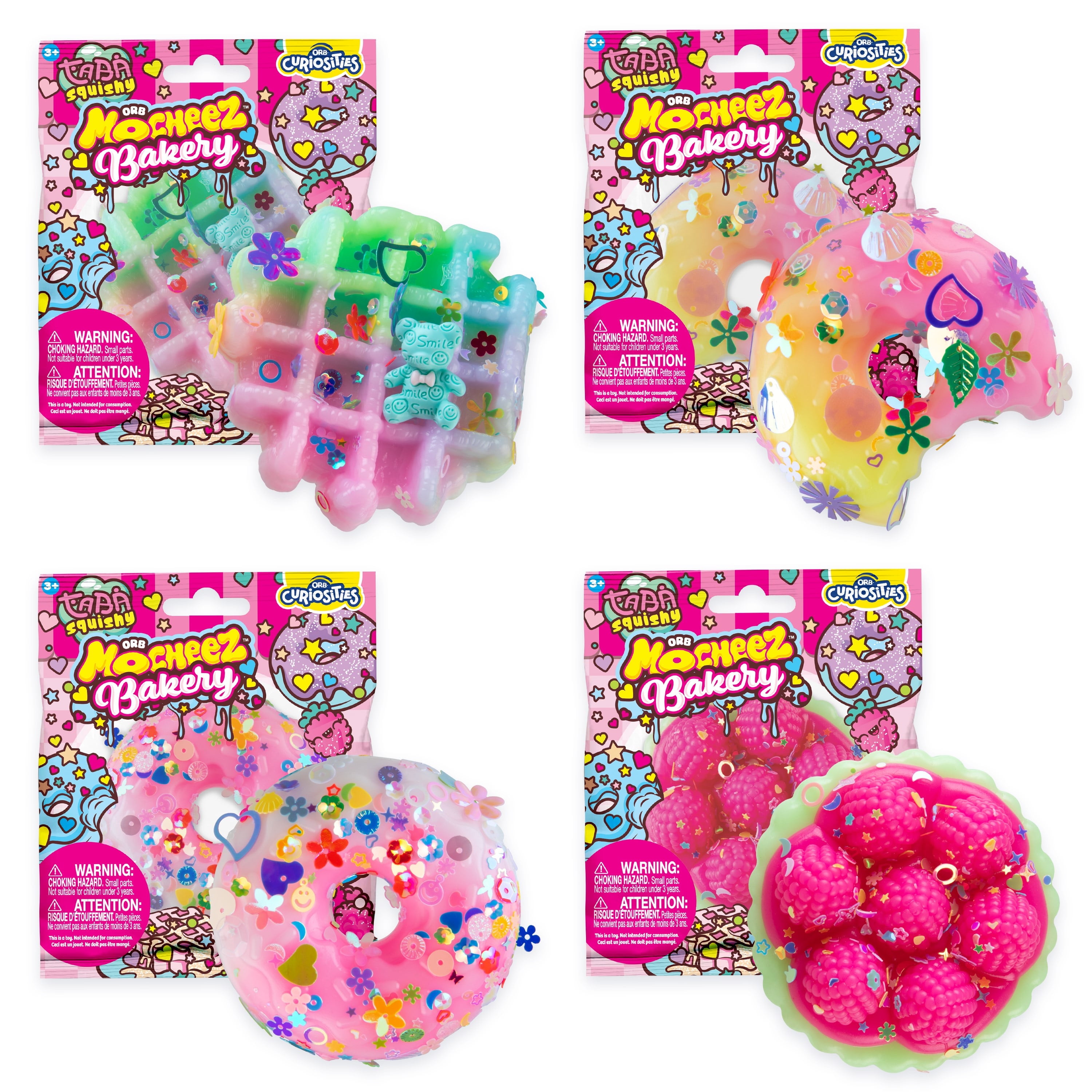ORB Curiosities Mega Mocheez Bakery 4 Pack - Super Soft TABA Squishies ...