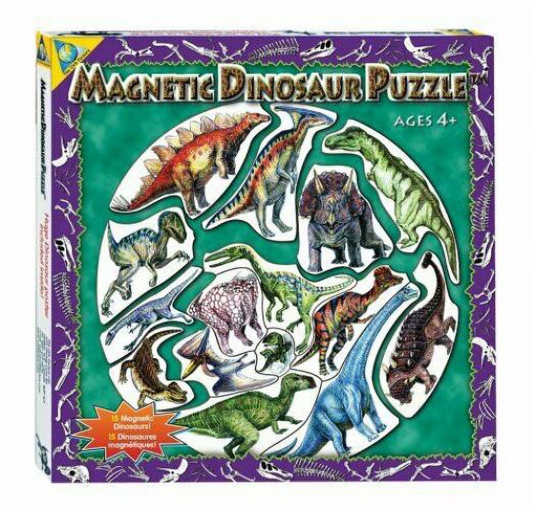 ORB FACTORY Magnetic Magnet Dinosaur Puzzle & Poster 15 Piece - Walmart.com