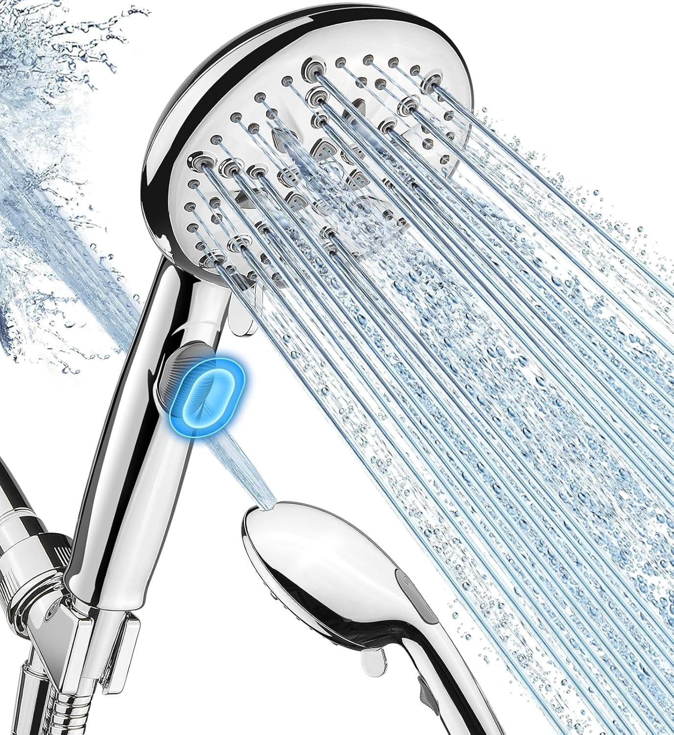 ORB High Pressure Shower Head with Built-in Pause Button 9-Function ...
